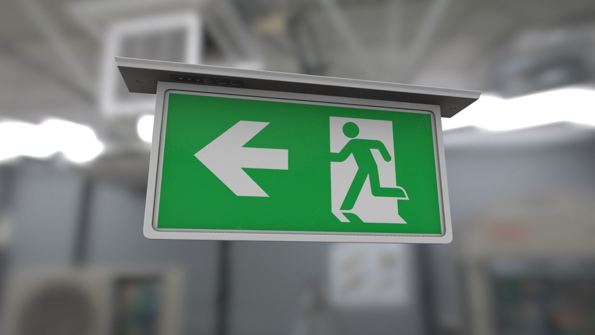 3D model Emergency Exit Indicator VR / AR / low-poly | CGTrader