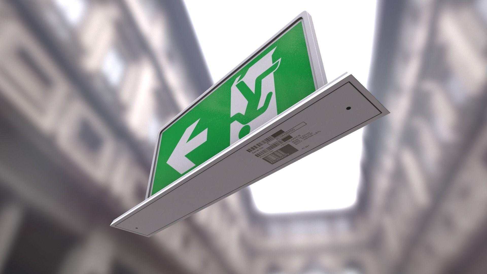 3D model Emergency Exit Indicator VR / AR / low-poly | CGTrader