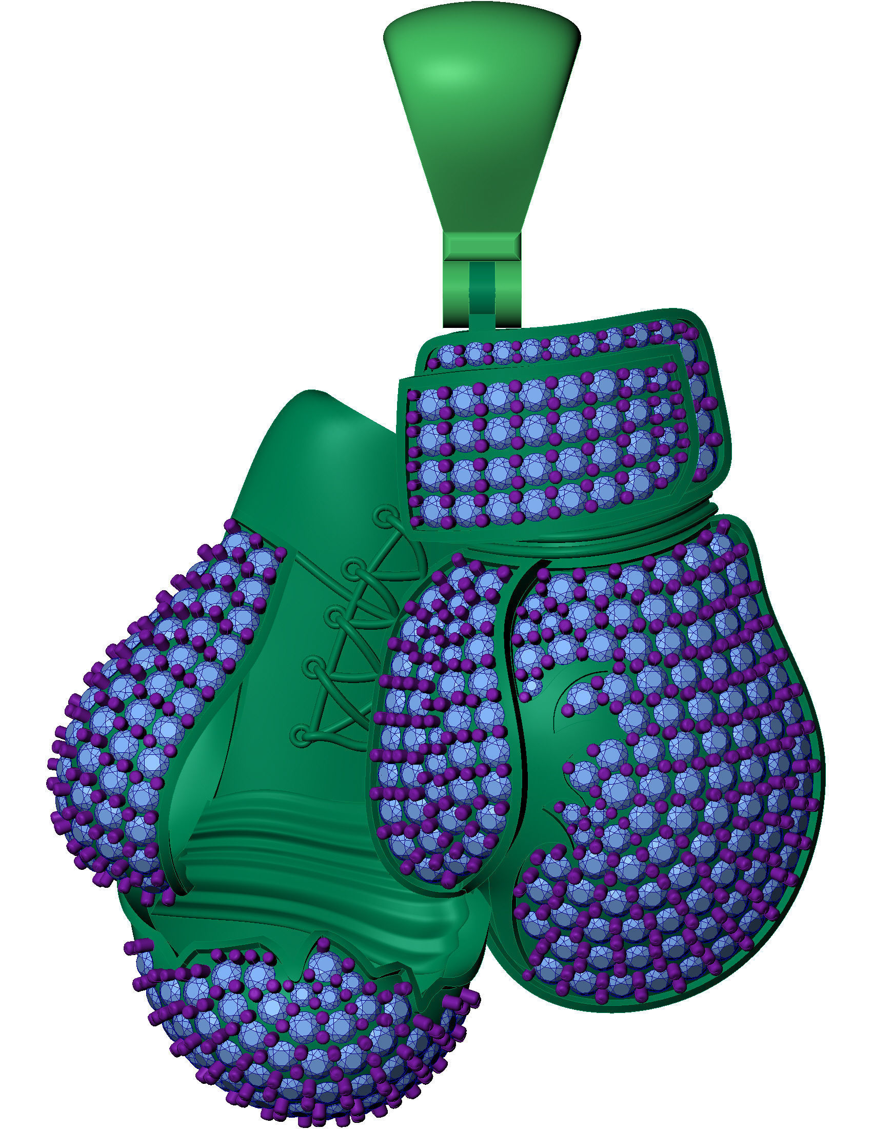 Boxing Gloves Pendant jewelry gold free 3D model 3D printable | CGTrader