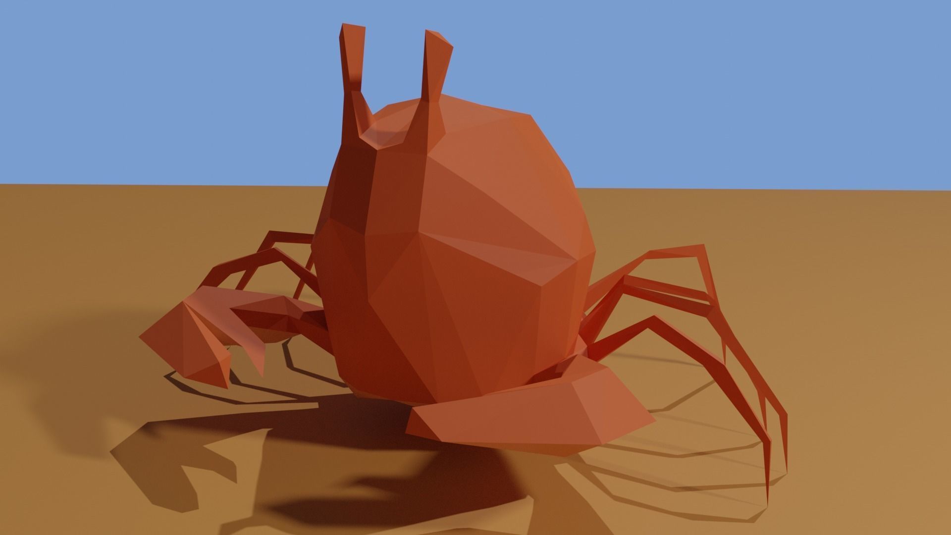 Low Poly Crab free VR / AR / low-poly 3D model animated rigged | CGTrader