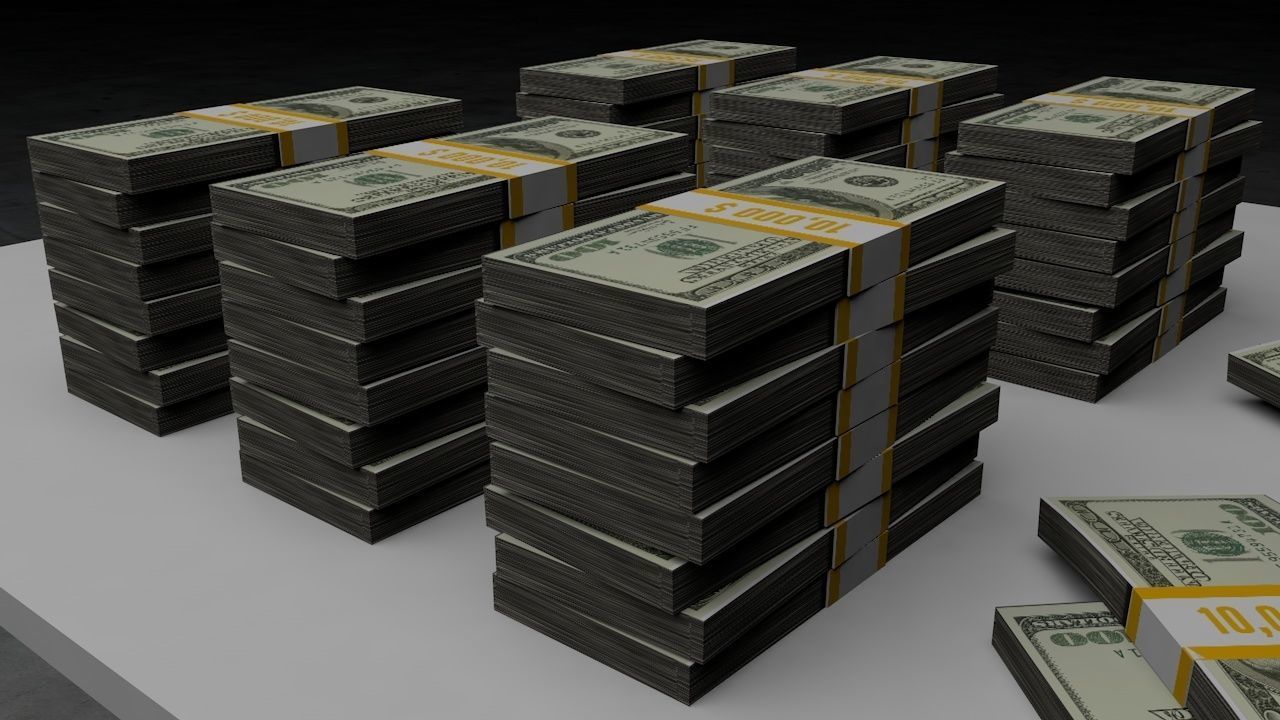 3D model cash money stacks VR / AR / low-poly | CGTrader