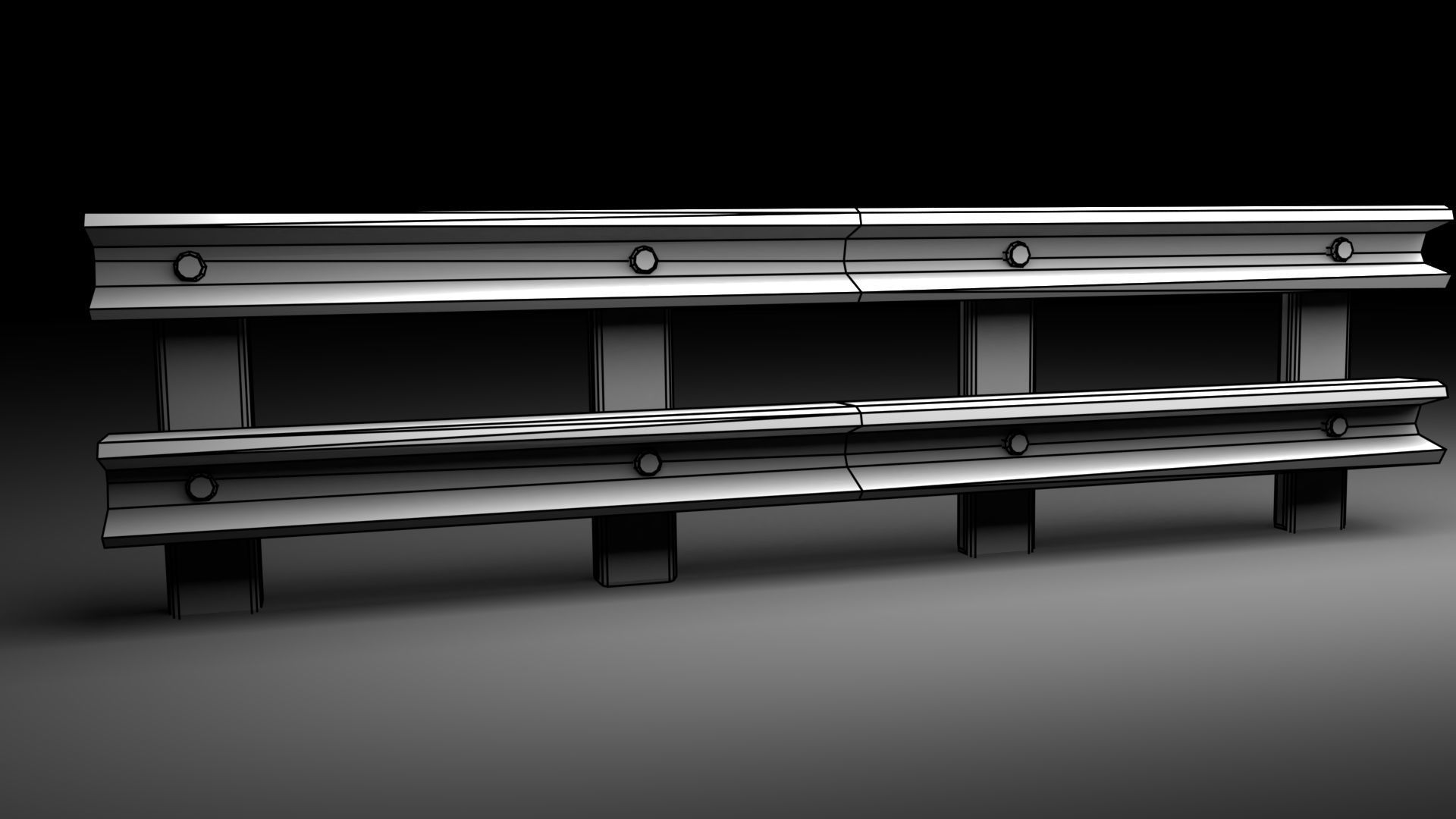 Guardrail railing free VR / AR / low-poly 3D model | CGTrader