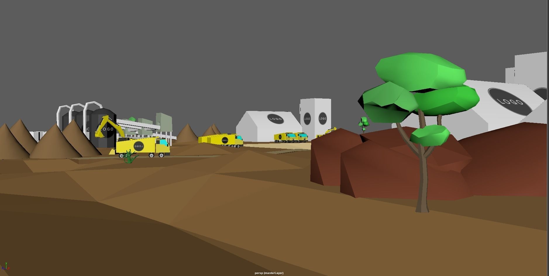 3D model Gold mine Low poly version model VR / AR / low-poly | CGTrader