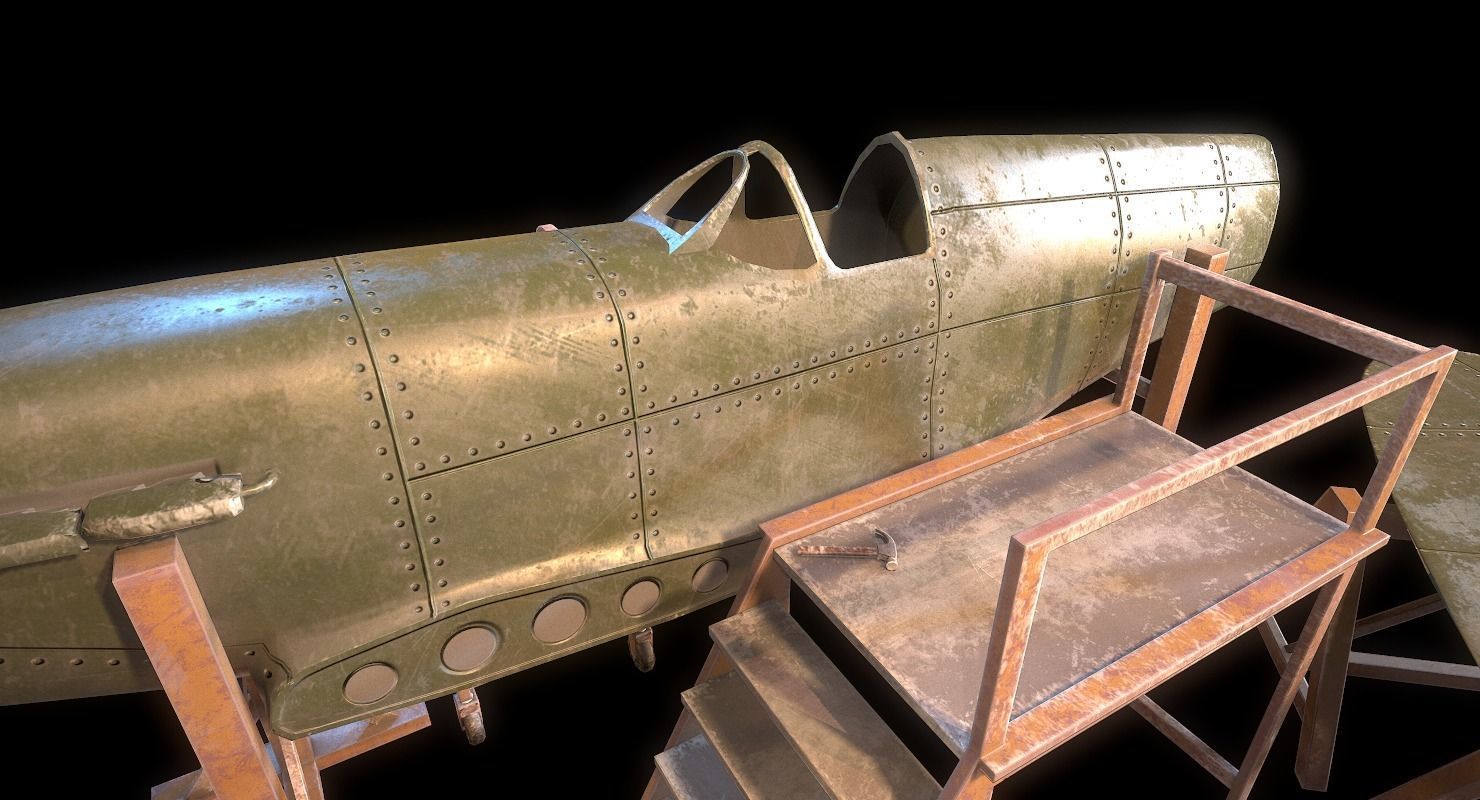 3D model Airplane Workbench WWII VR / AR / low-poly | CGTrader