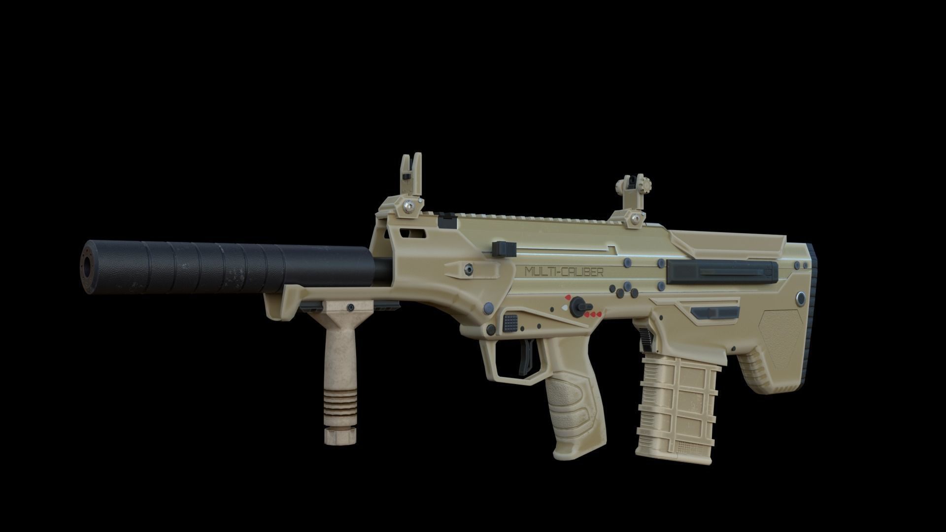 3D model Modular Bullpup Rifle-Carbine Variant VR / AR / low-poly ...