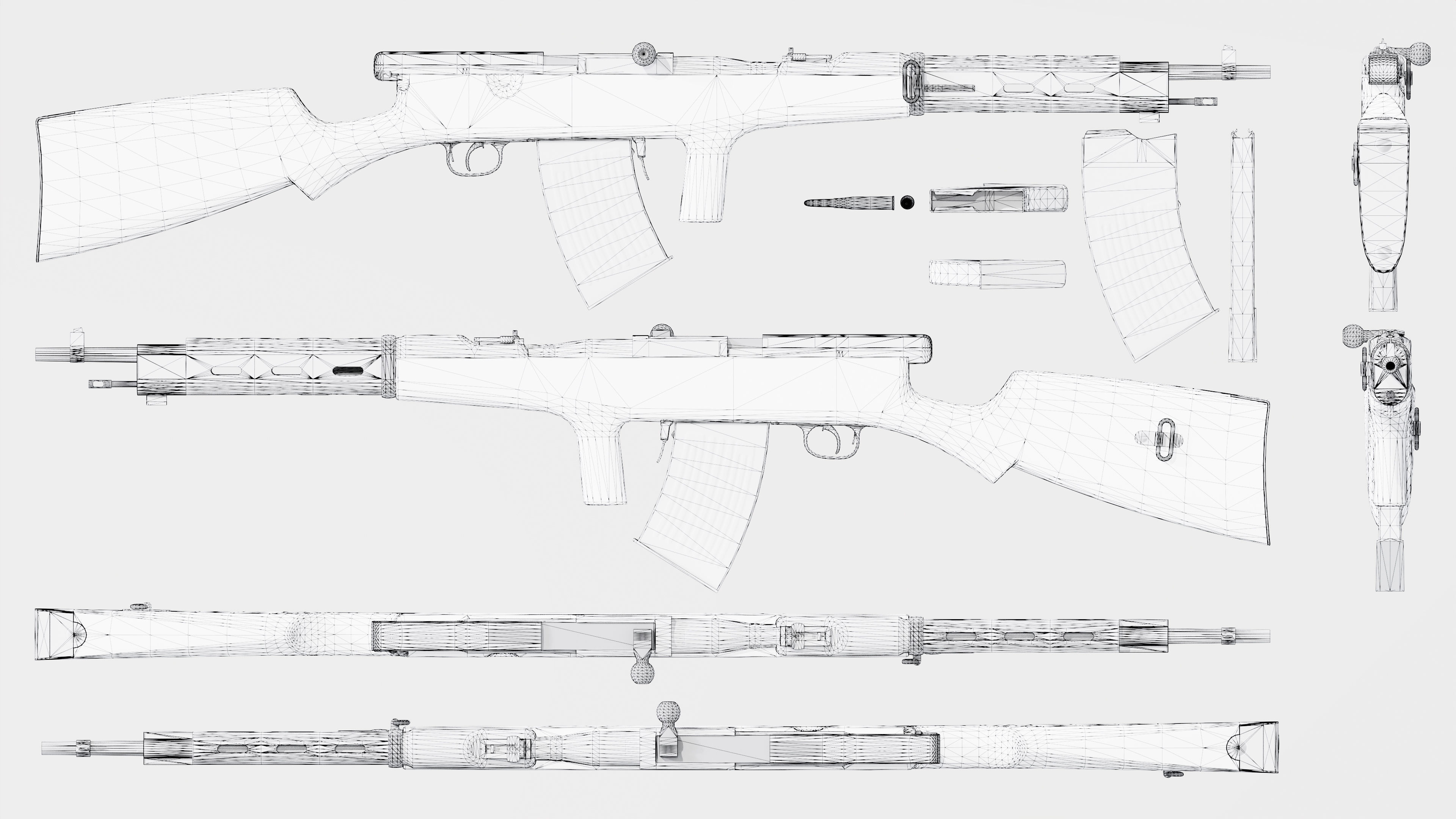 3D model PBR Fedorov Avtomat VR / AR / low-poly | CGTrader