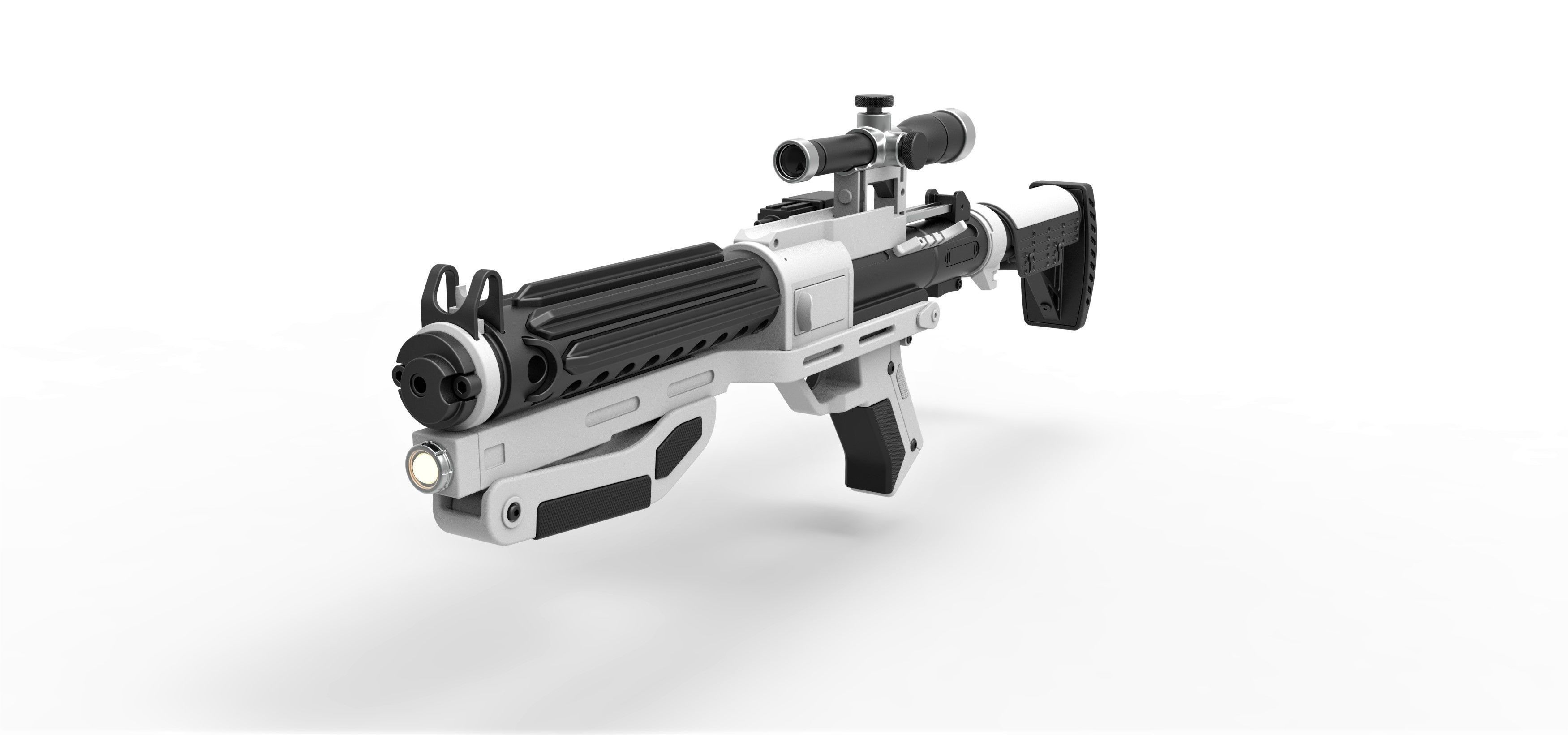 Blaster rifle F-11D with stock from Star Wars The Force Awakens 3D ...