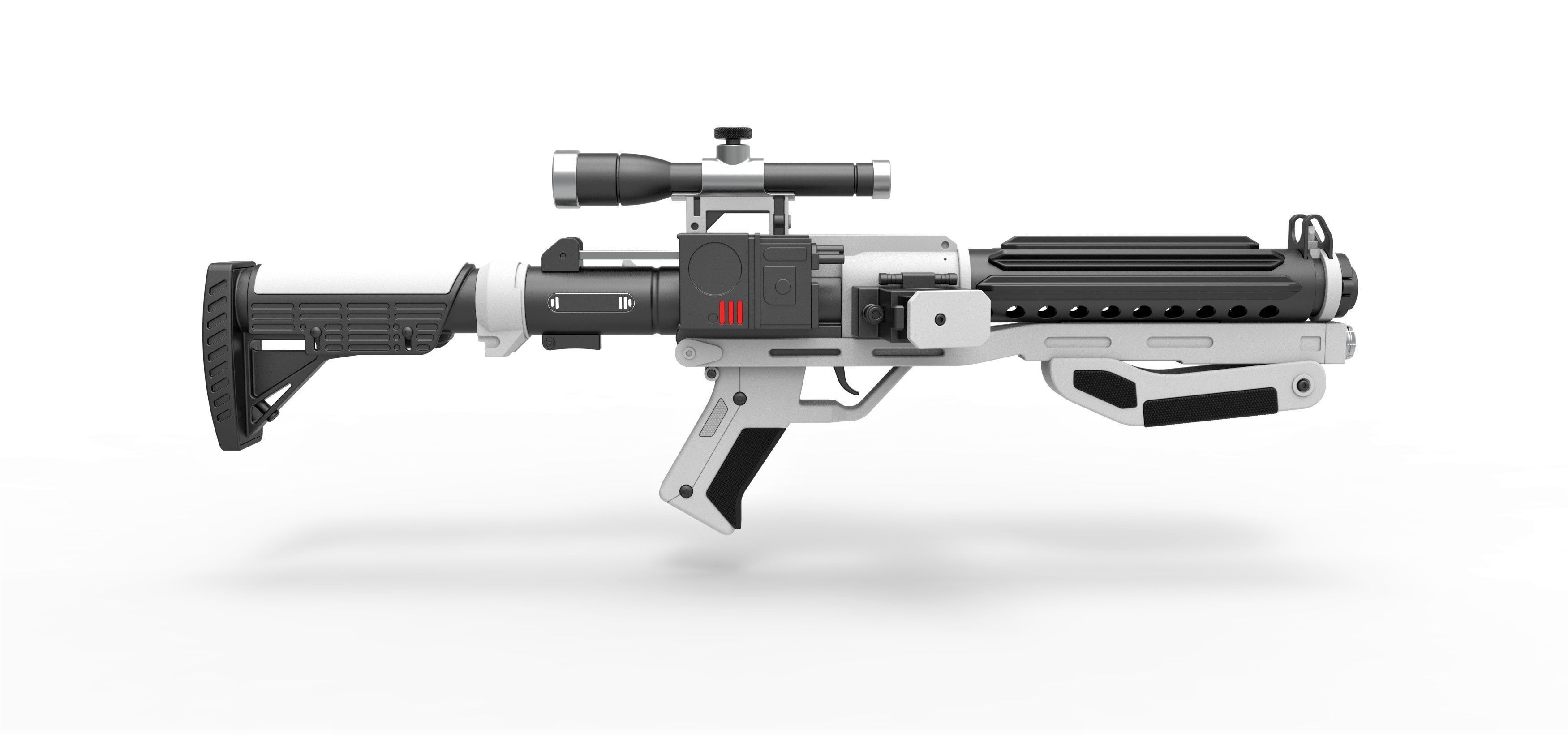 Blaster rifle F-11D with stock from Star Wars The Force Awakens 3D ...
