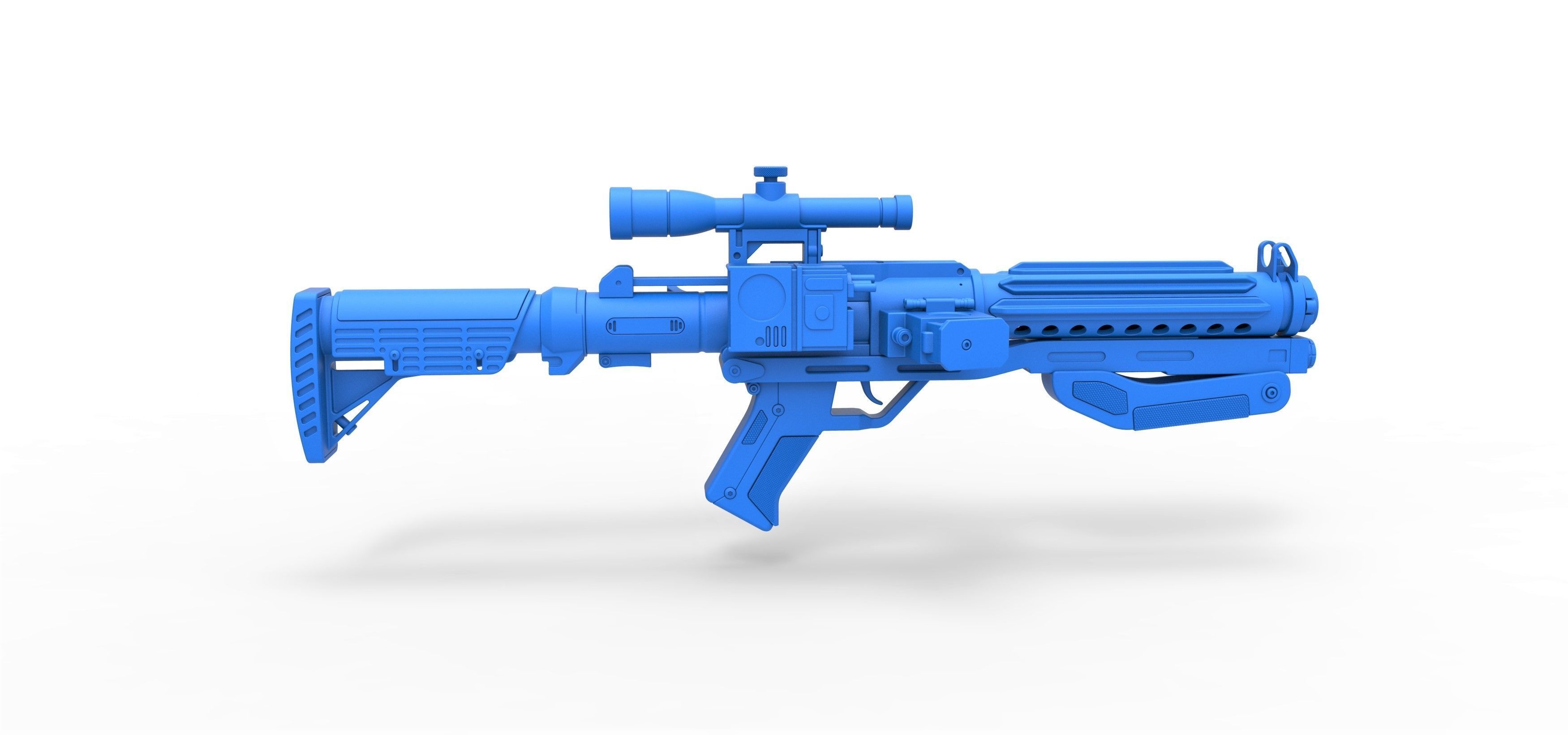 Blaster rifle F-11D with stock from Star Wars The Force Awakens 3D ...