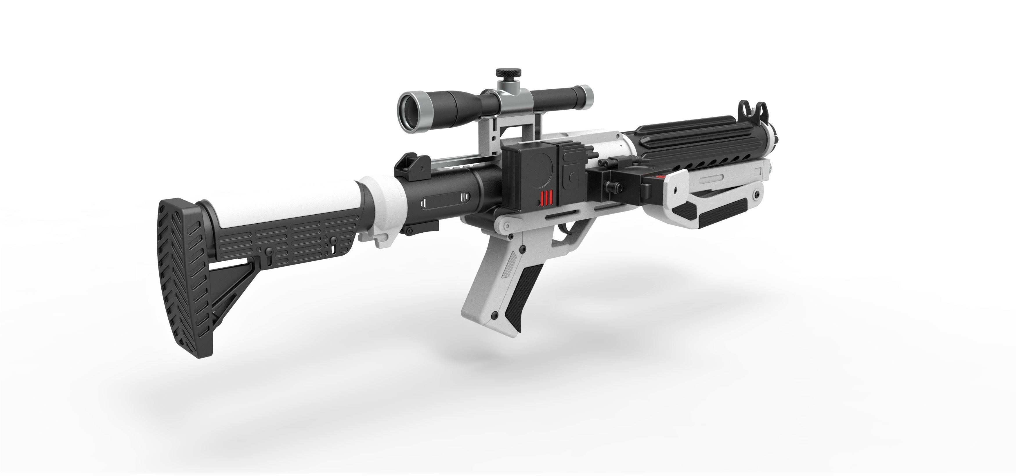 Blaster rifle F-11D with stock from Star Wars The Force Awakens 3D ...