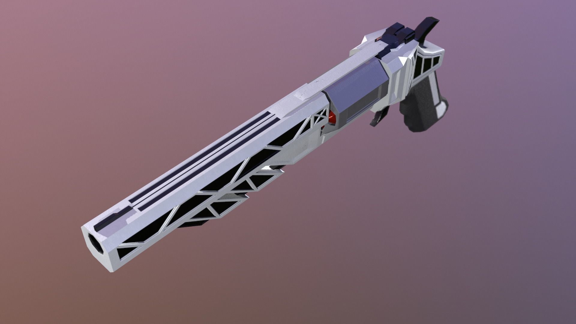 3D model SCi-fi revolver VR / AR / low-poly | CGTrader