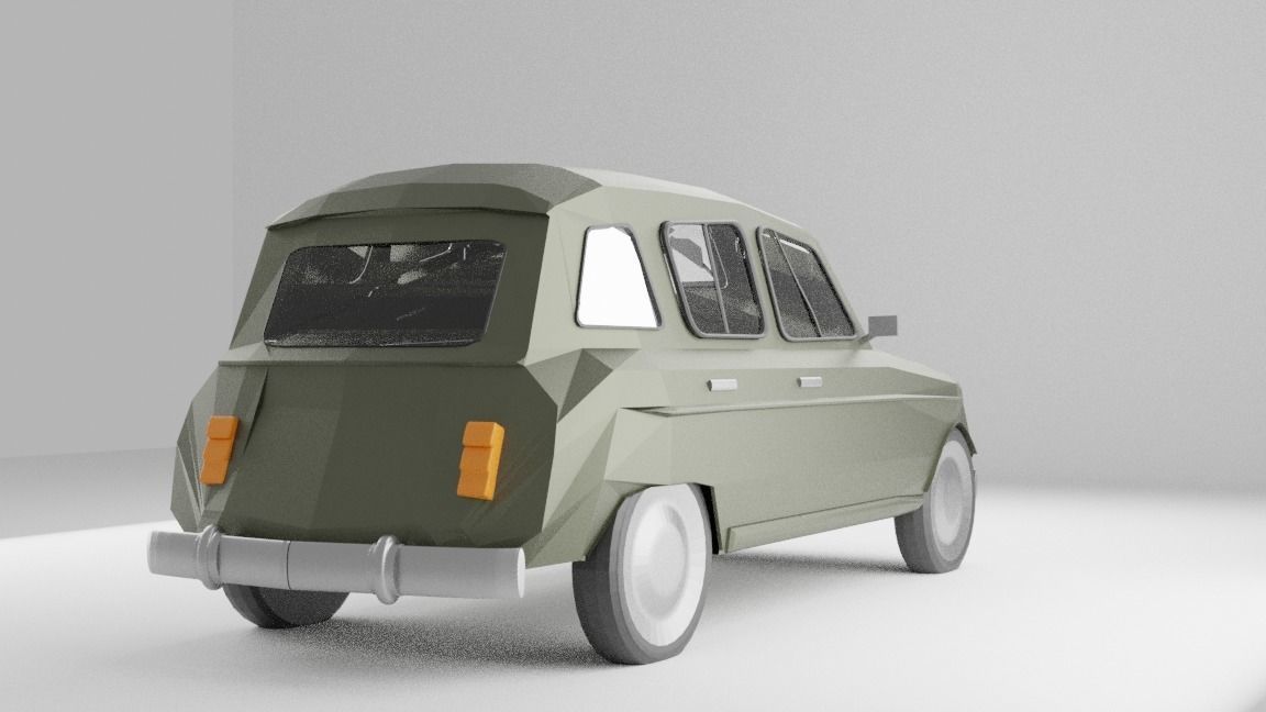Renault R4 Car Lowpoly free VR / AR / low-poly 3D model | CGTrader