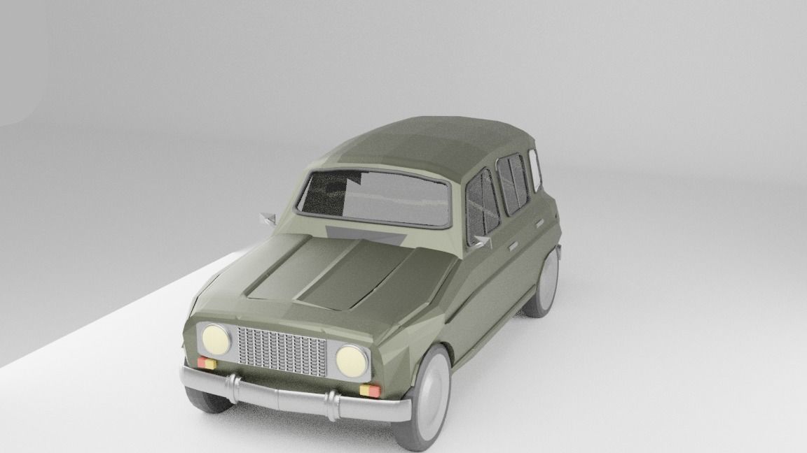 Renault R4 Car Lowpoly free VR / AR / low-poly 3D model | CGTrader