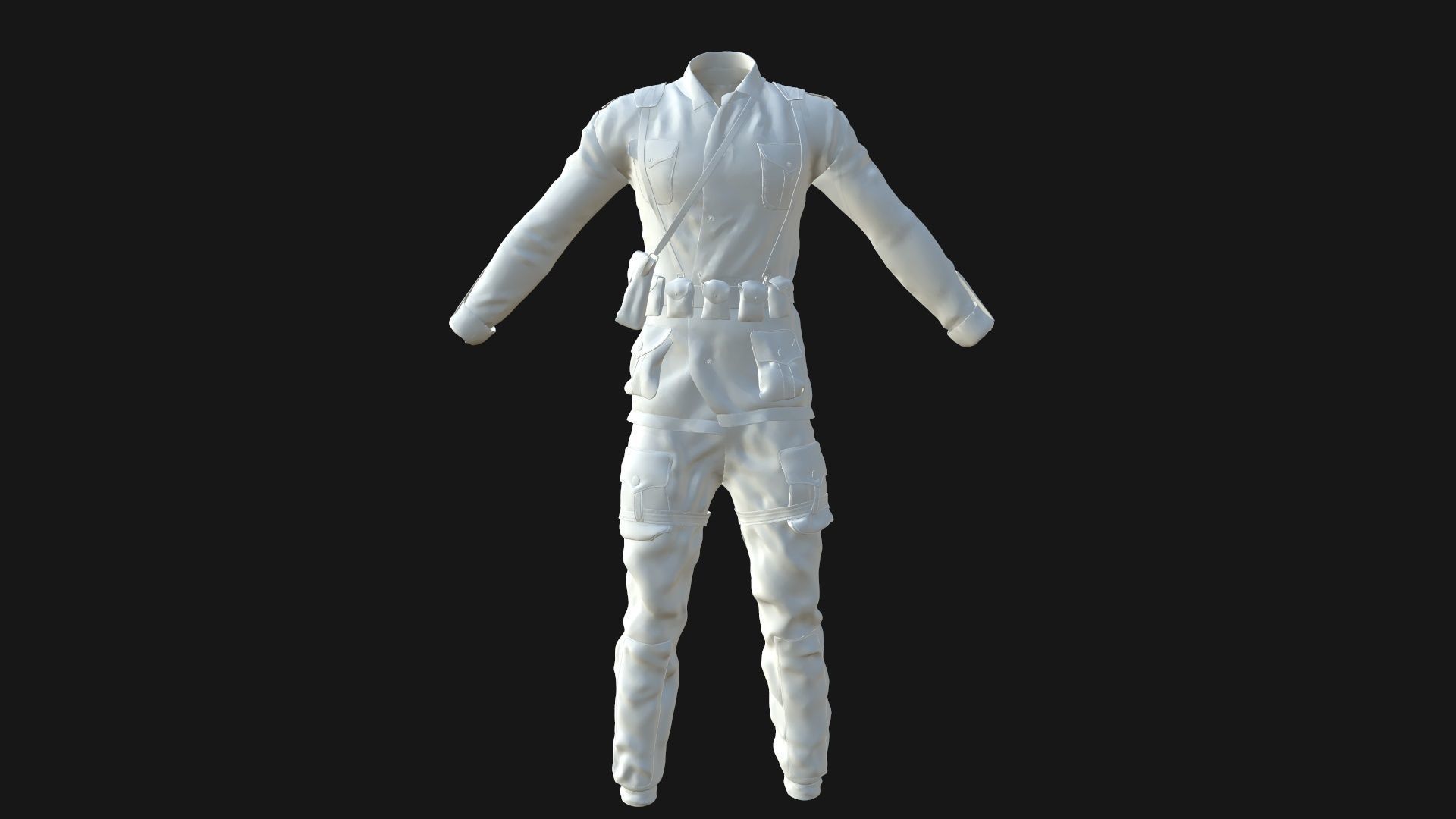 Military uniform 3D model | CGTrader