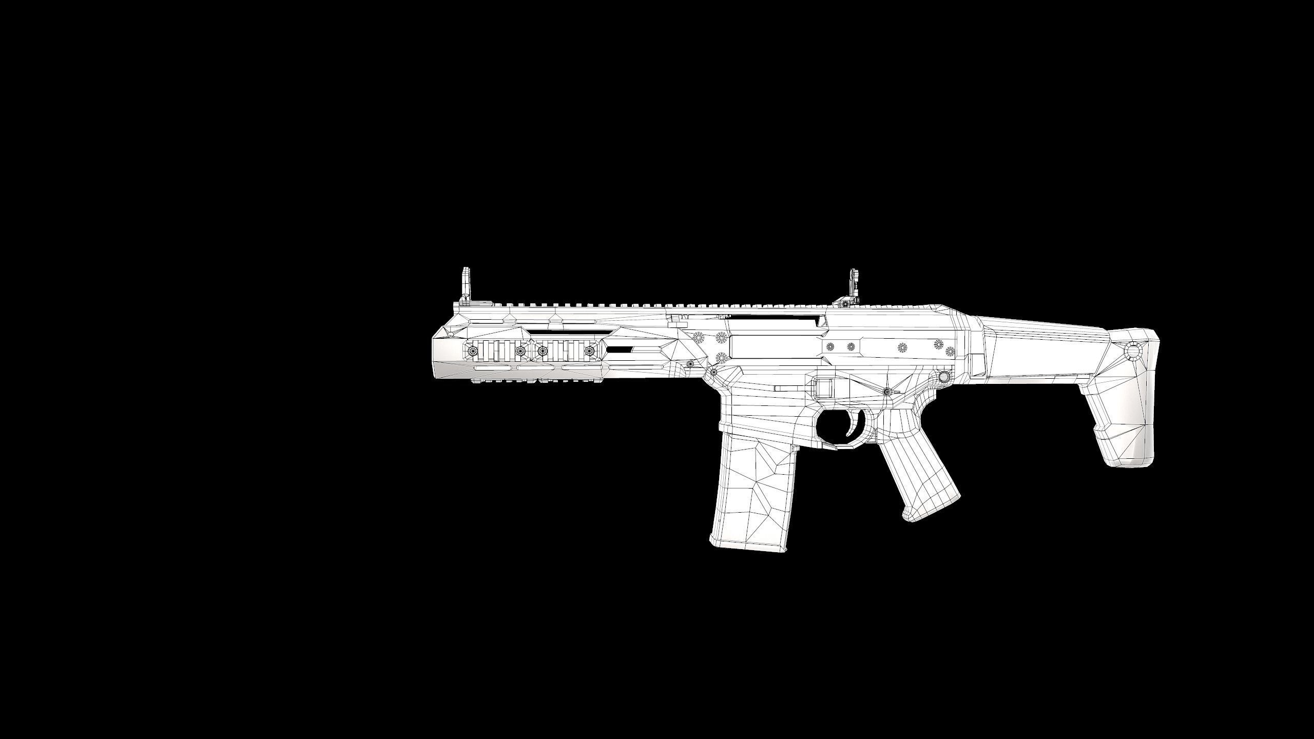 3D model FB MSBS Grot assault rifle with different set of attachments ...