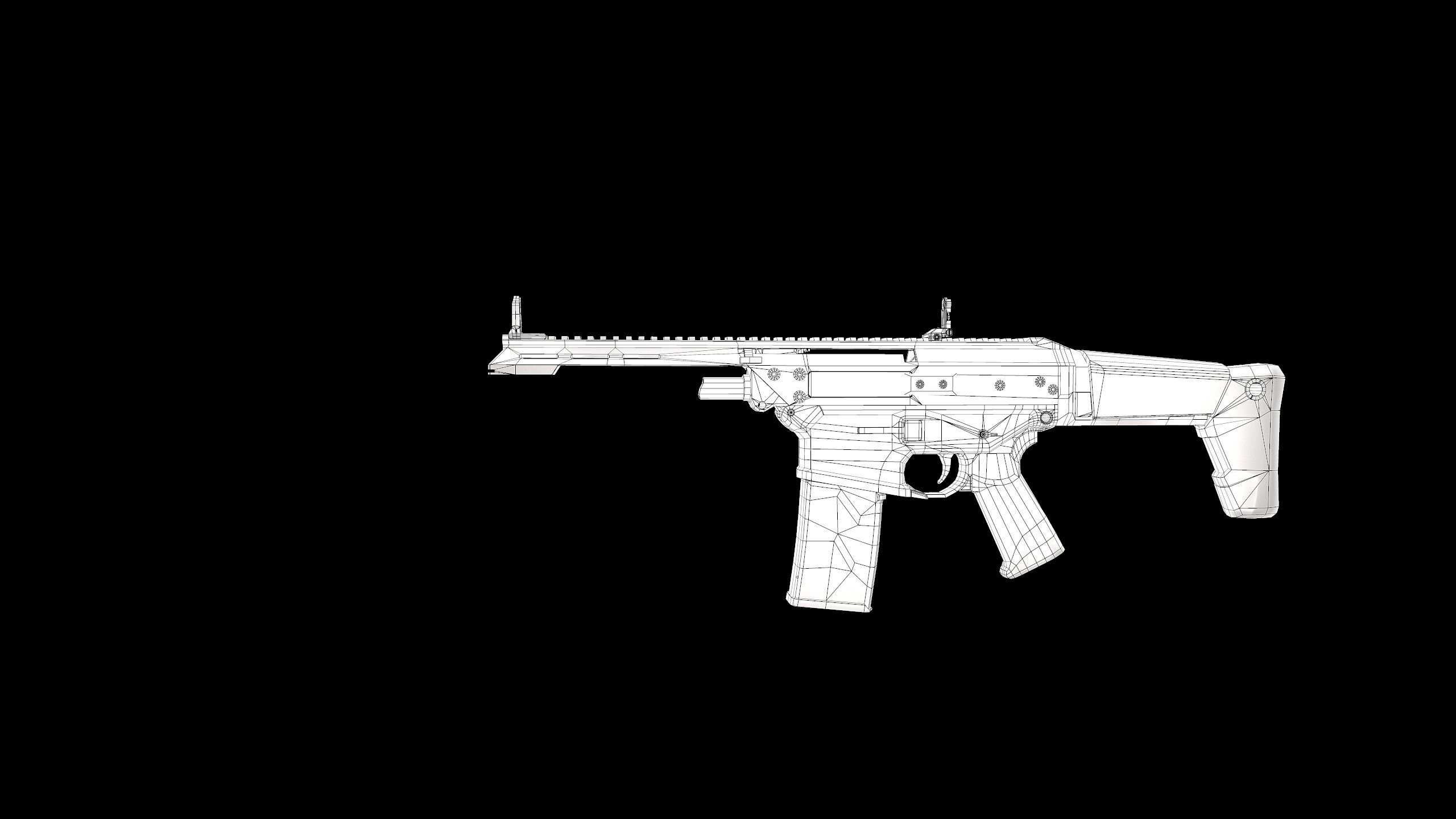 3D model FB MSBS Grot assault rifle with different set of attachments ...