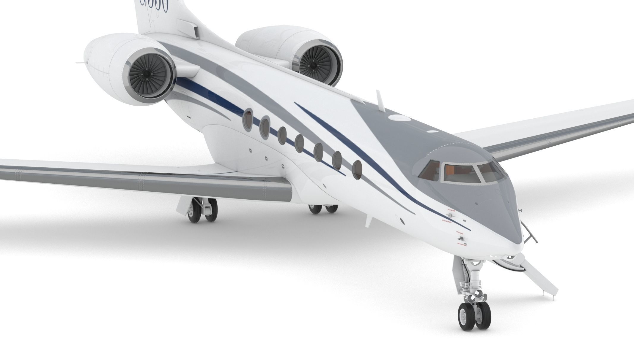 Gulfstream G550 with Interior and Cockpit 3D model | CGTrader