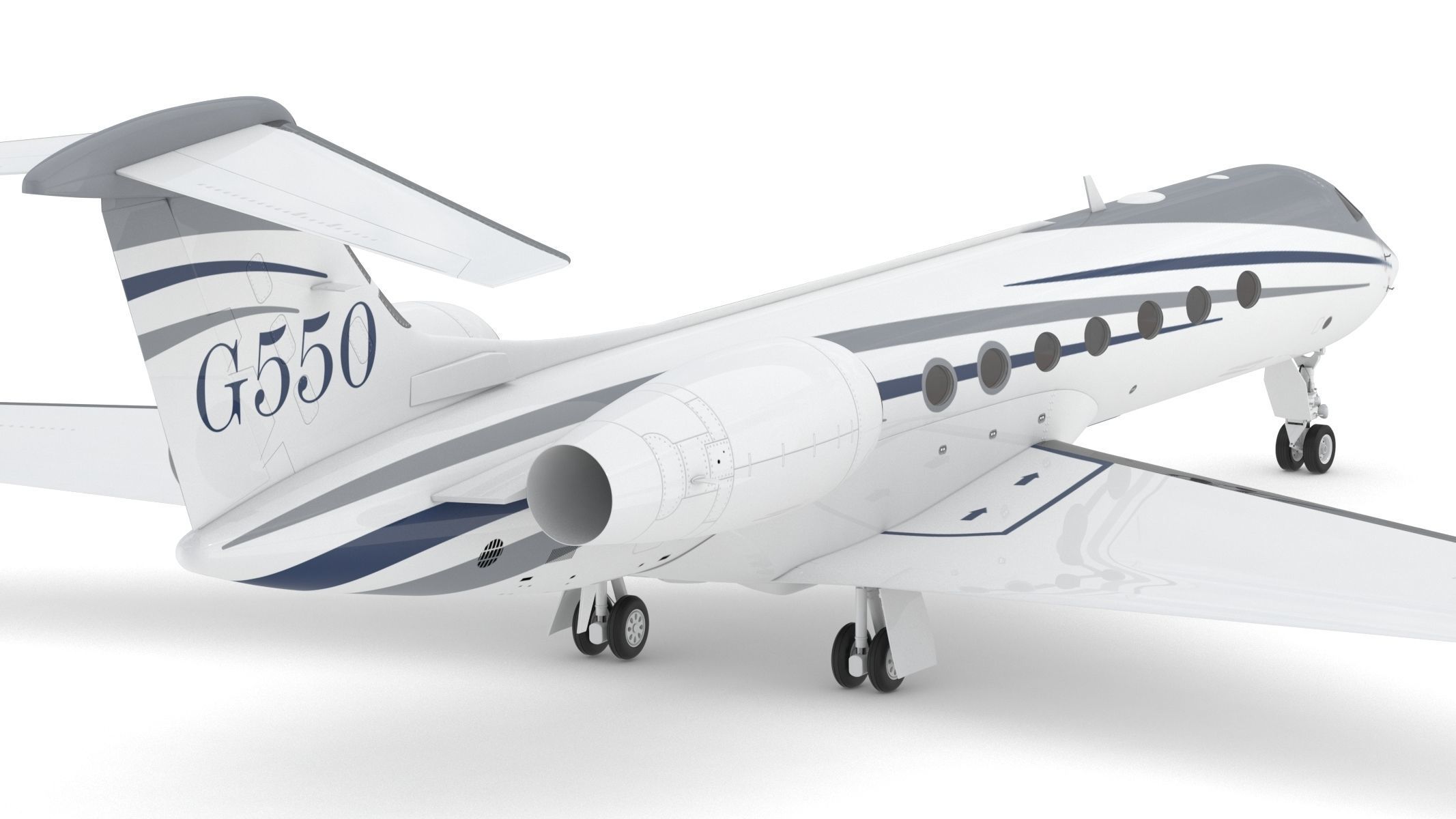Gulfstream G550 with Interior and Cockpit 3D model | CGTrader