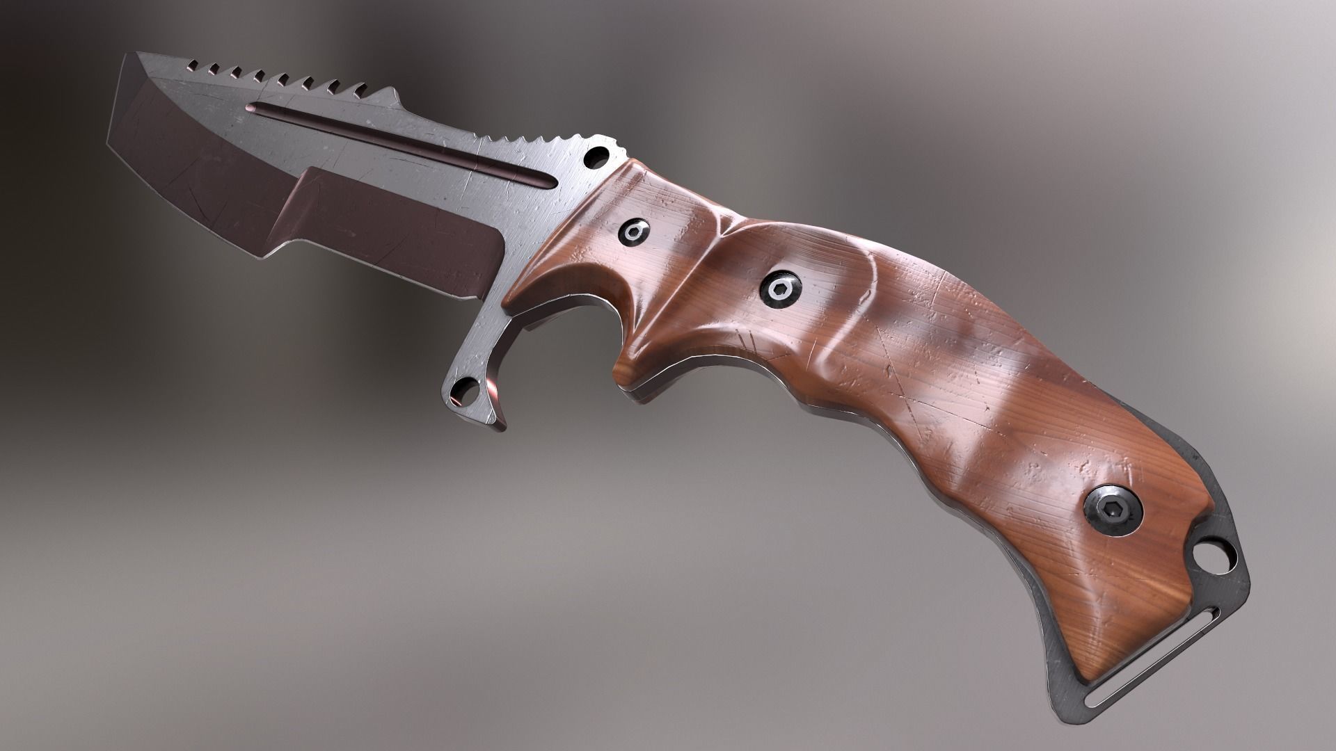 HuntsMan Knife PBR 3D asset | CGTrader