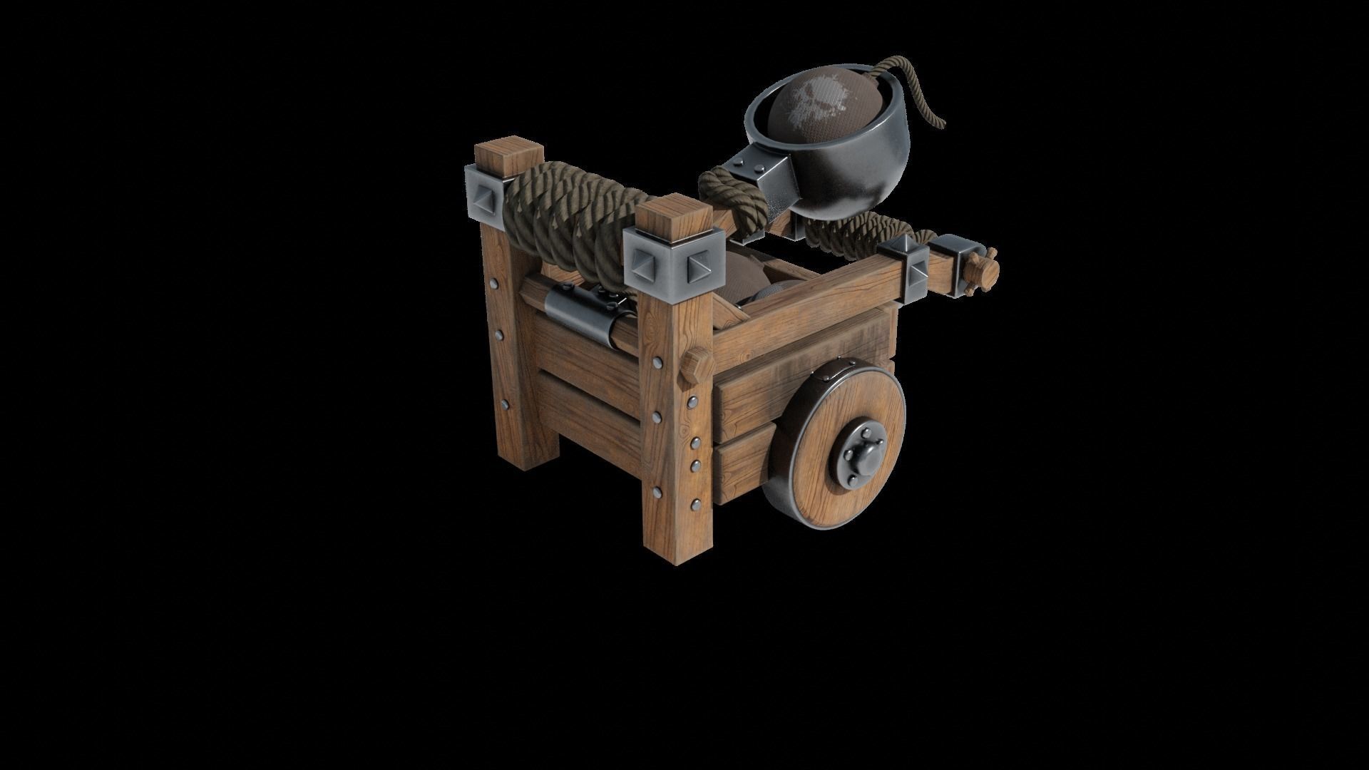 Mini catapult free 3D model | CGTrader