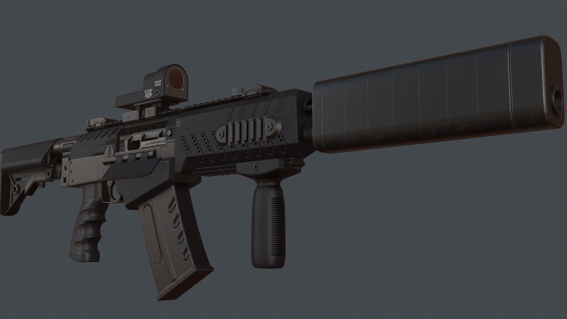 3D model Fostech Origin 12 modern tactical shotgun VR / AR / low-poly ...