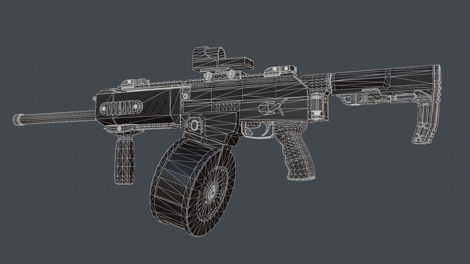 3D model Fostech Origin 12 modern tactical shotgun VR / AR / low-poly ...