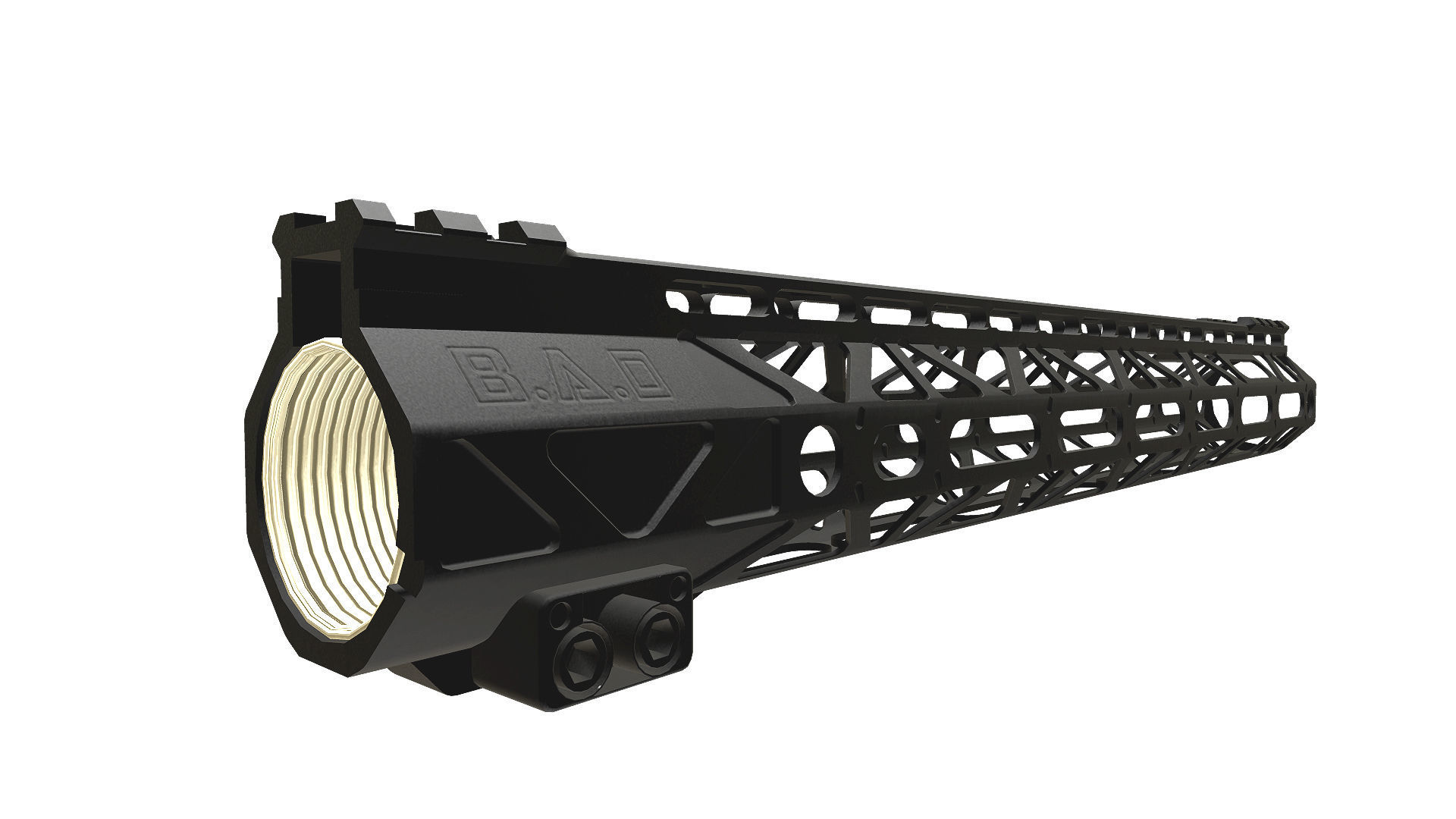 3D model Battlearms Rigidrail MLOC BAD Handguard PBR VR / AR / low-poly ...