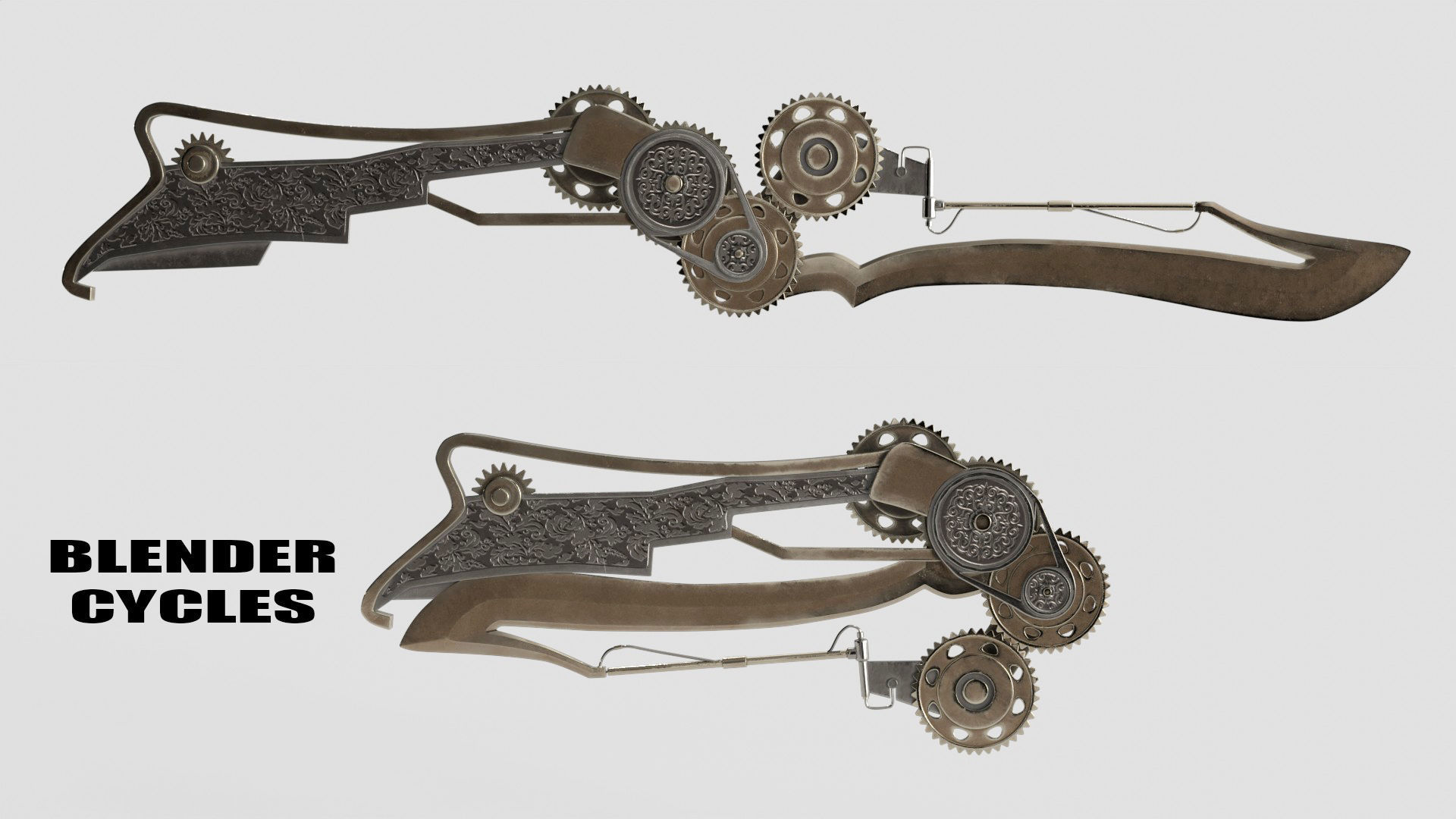 3D model Steampunk Mechanical Knife VR / AR / low-poly | CGTrader