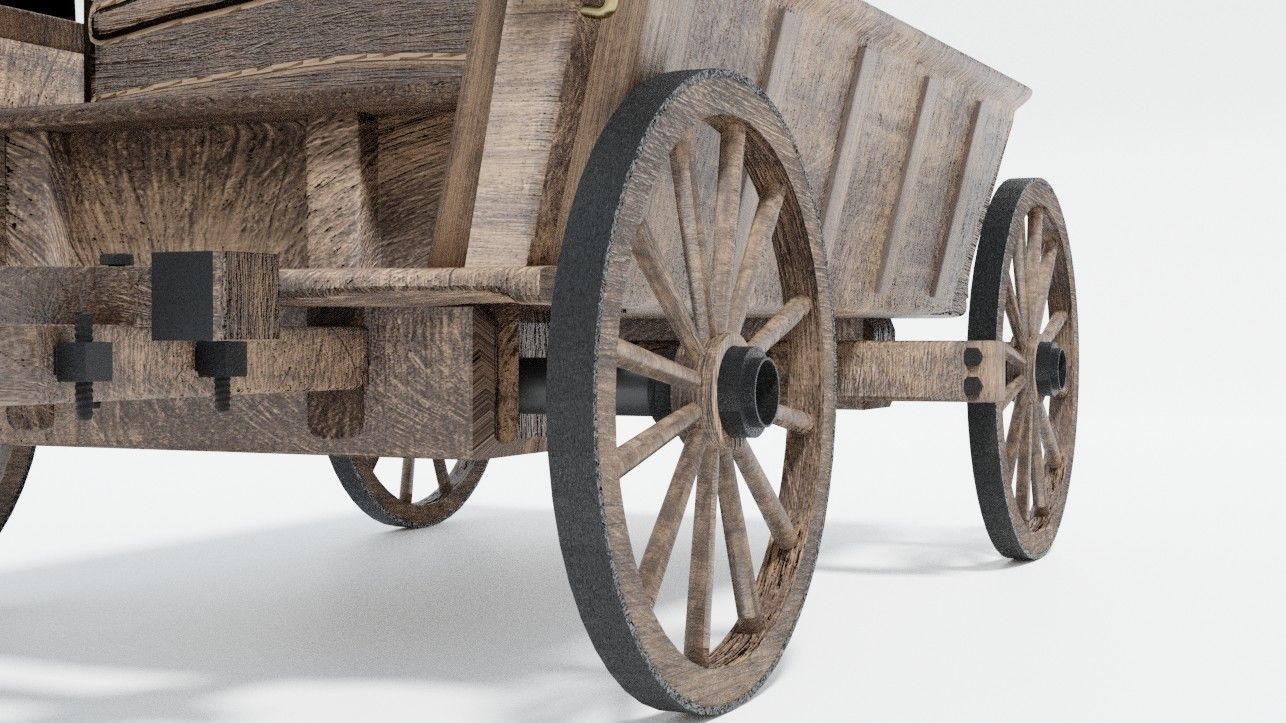 Wooden Wagon 3D model | CGTrader