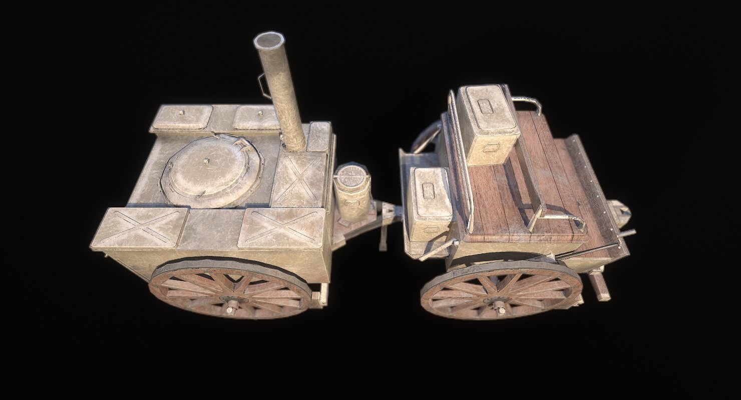 3D model Field Kitchen WWII VR / AR / low-poly | CGTrader