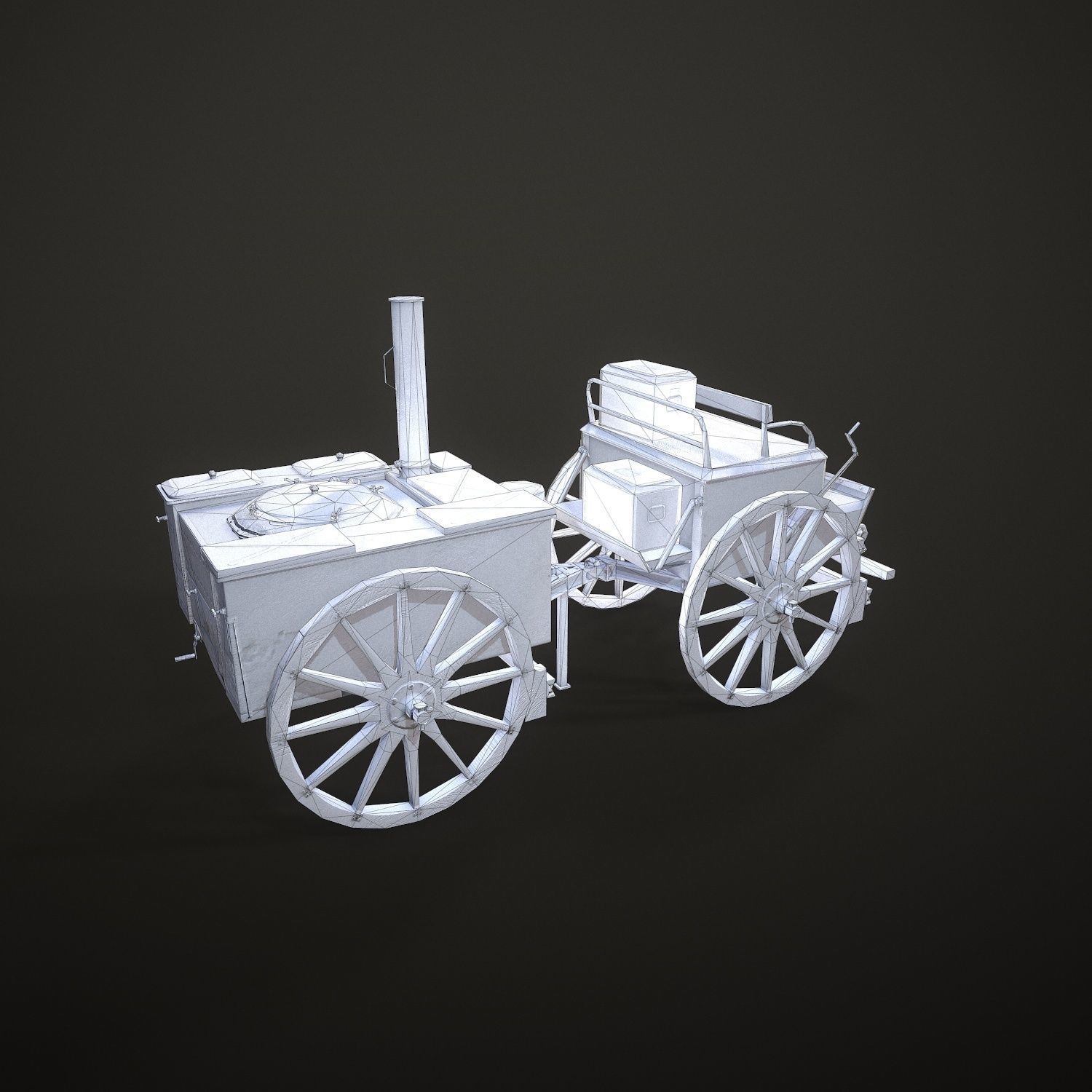 3D model Field Kitchen WWII VR / AR / low-poly | CGTrader