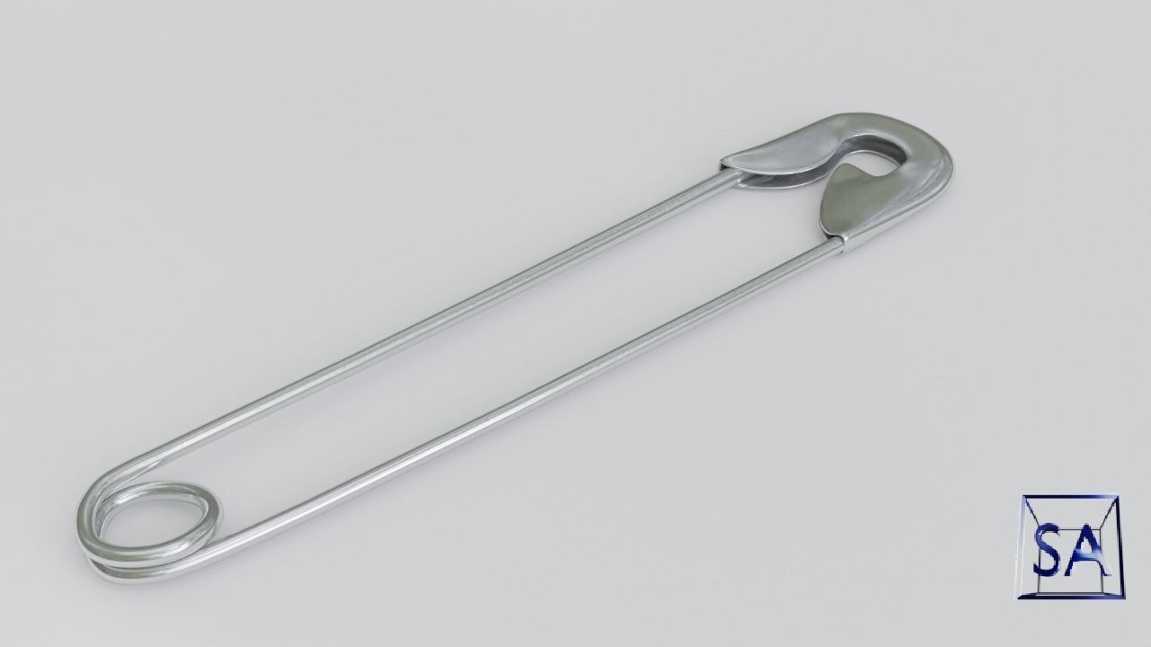Safety Pin 3D model animated | CGTrader