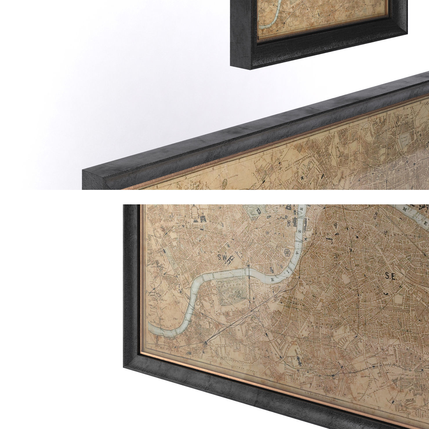Restoration Hardware Circa 1980 London Map 3D model | CGTrader