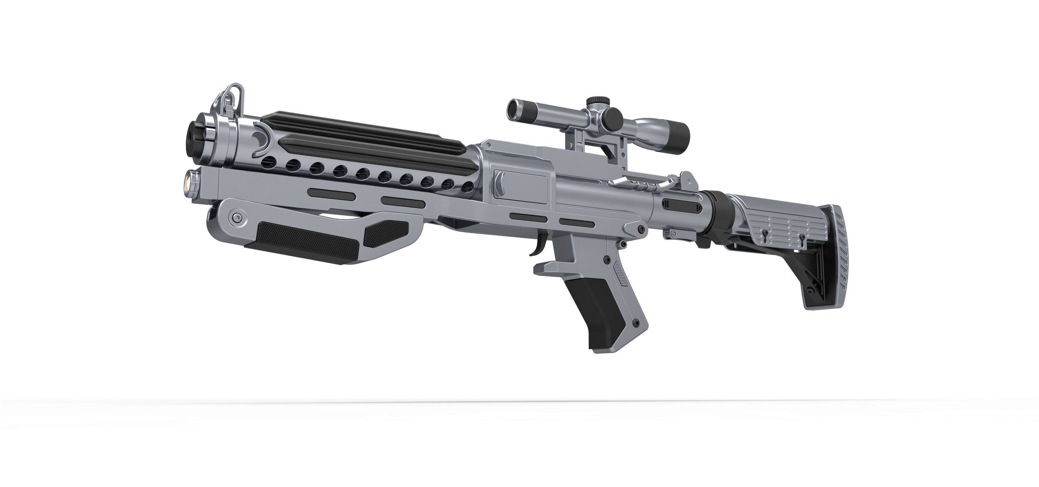 Captain Phasma Blaster rifle F-11D Star Wars The Force Awakens 3D model ...