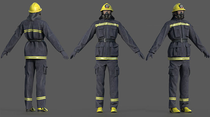 REALISTIC FIREFIGHTER 3D model | CGTrader