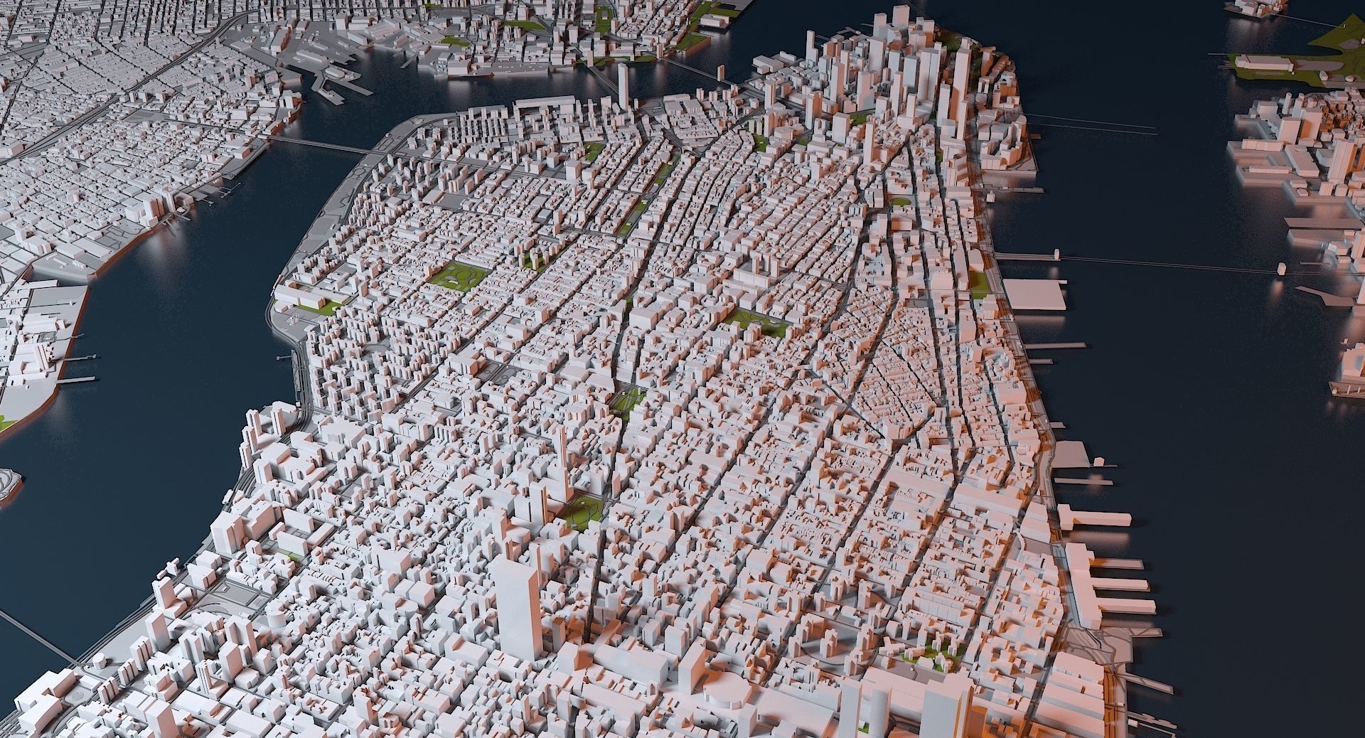 New York City Map Manhattan 3D model | CGTrader