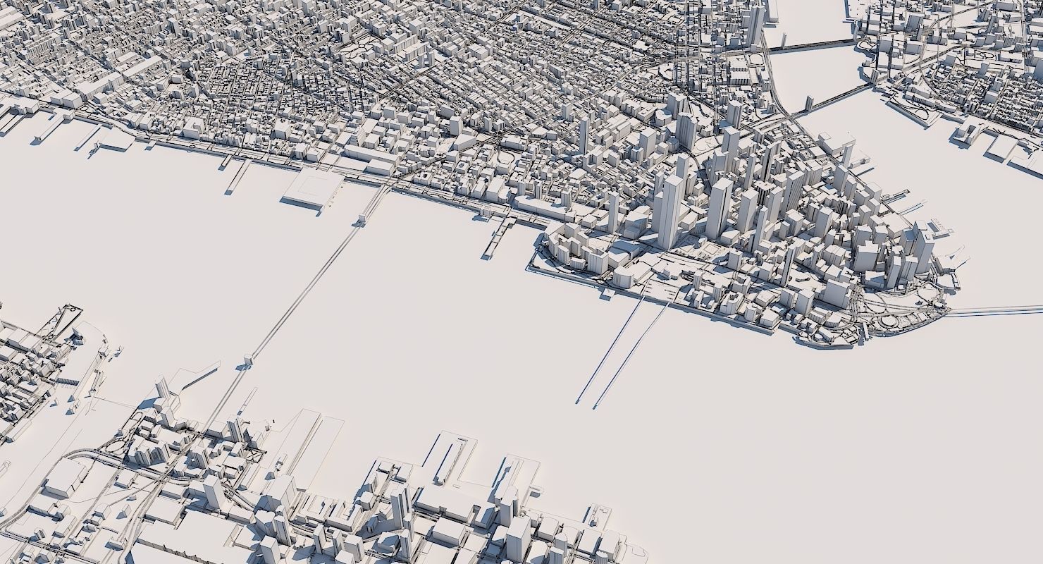 New York City Map Manhattan 3D model | CGTrader