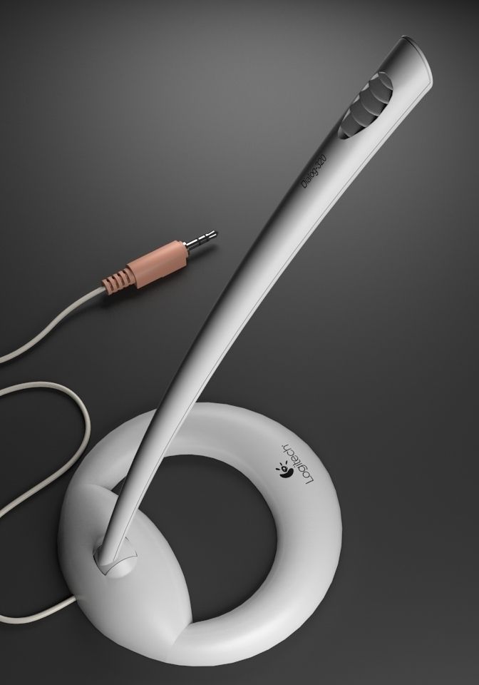 3D model Logitech Computer Microphone VR / AR / low-poly rigged ...