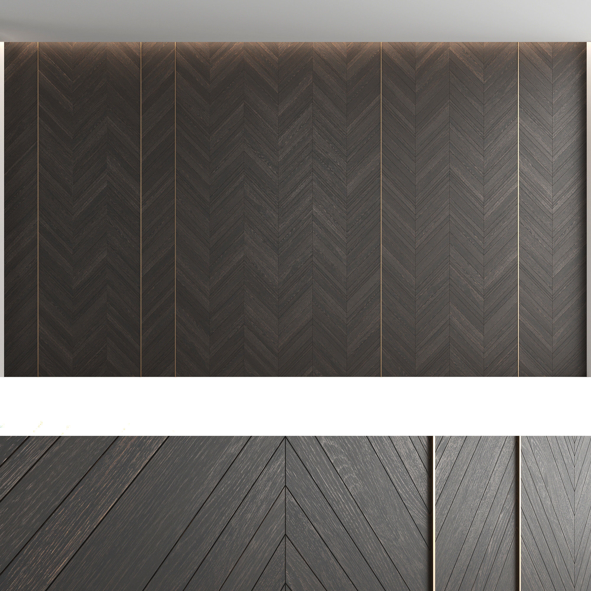 Decorative wall panel set 23 3D model | CGTrader