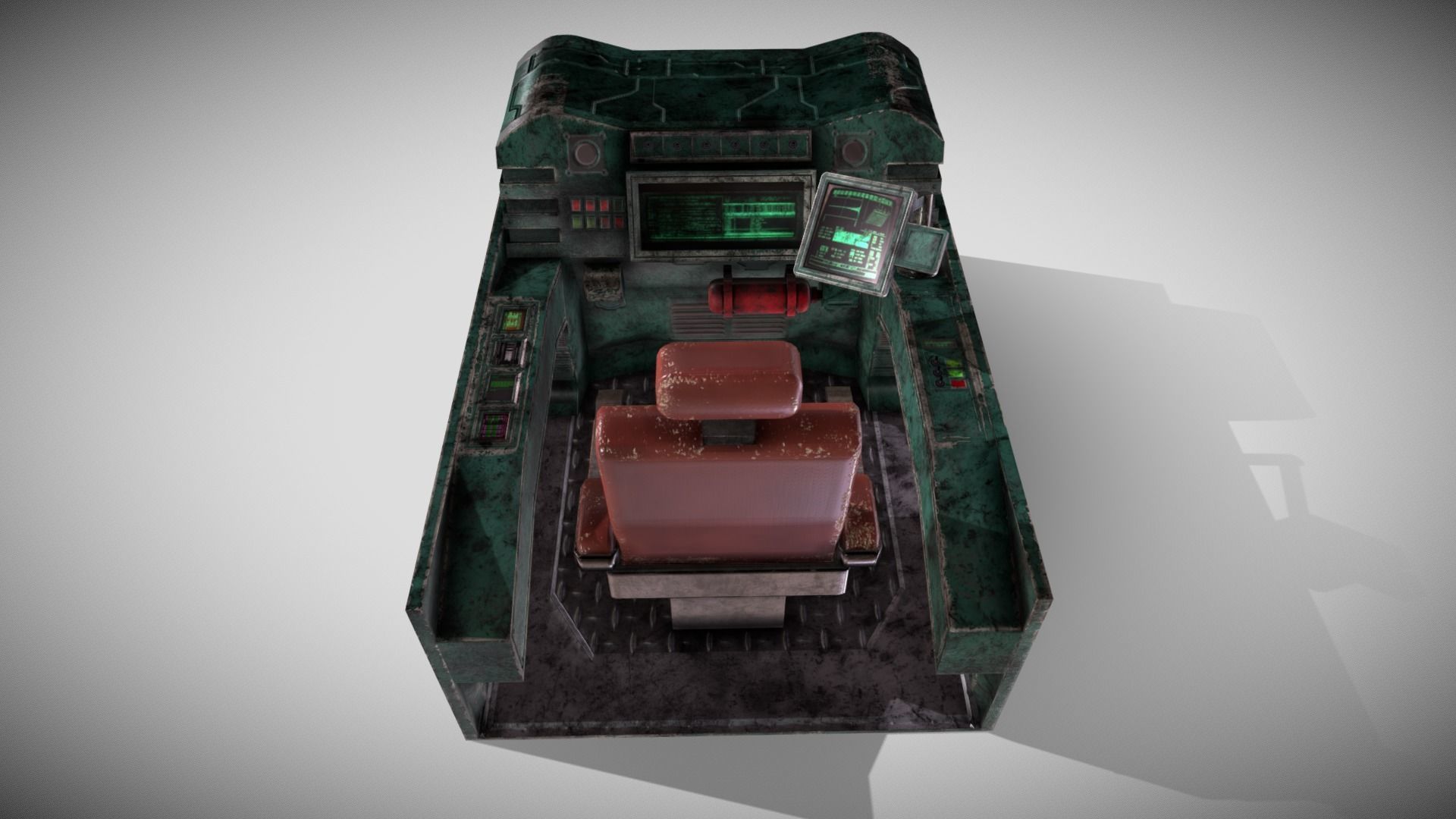 3D model Sci-fi Cockpit VR / AR / low-poly | CGTrader