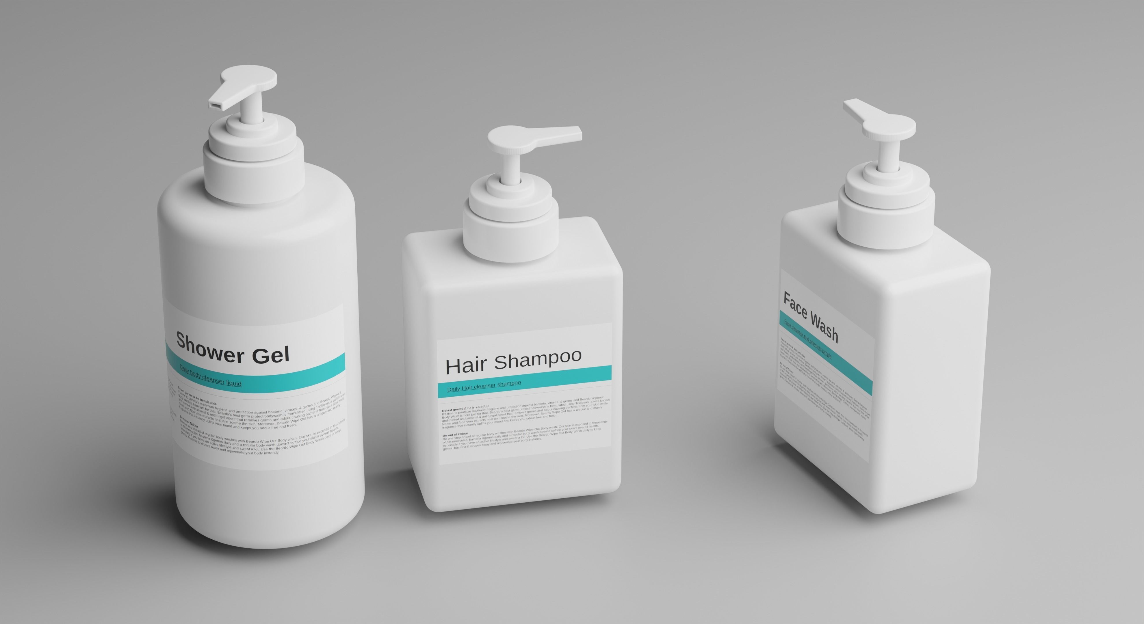 Shampoo Bottles 3D | CGTrader