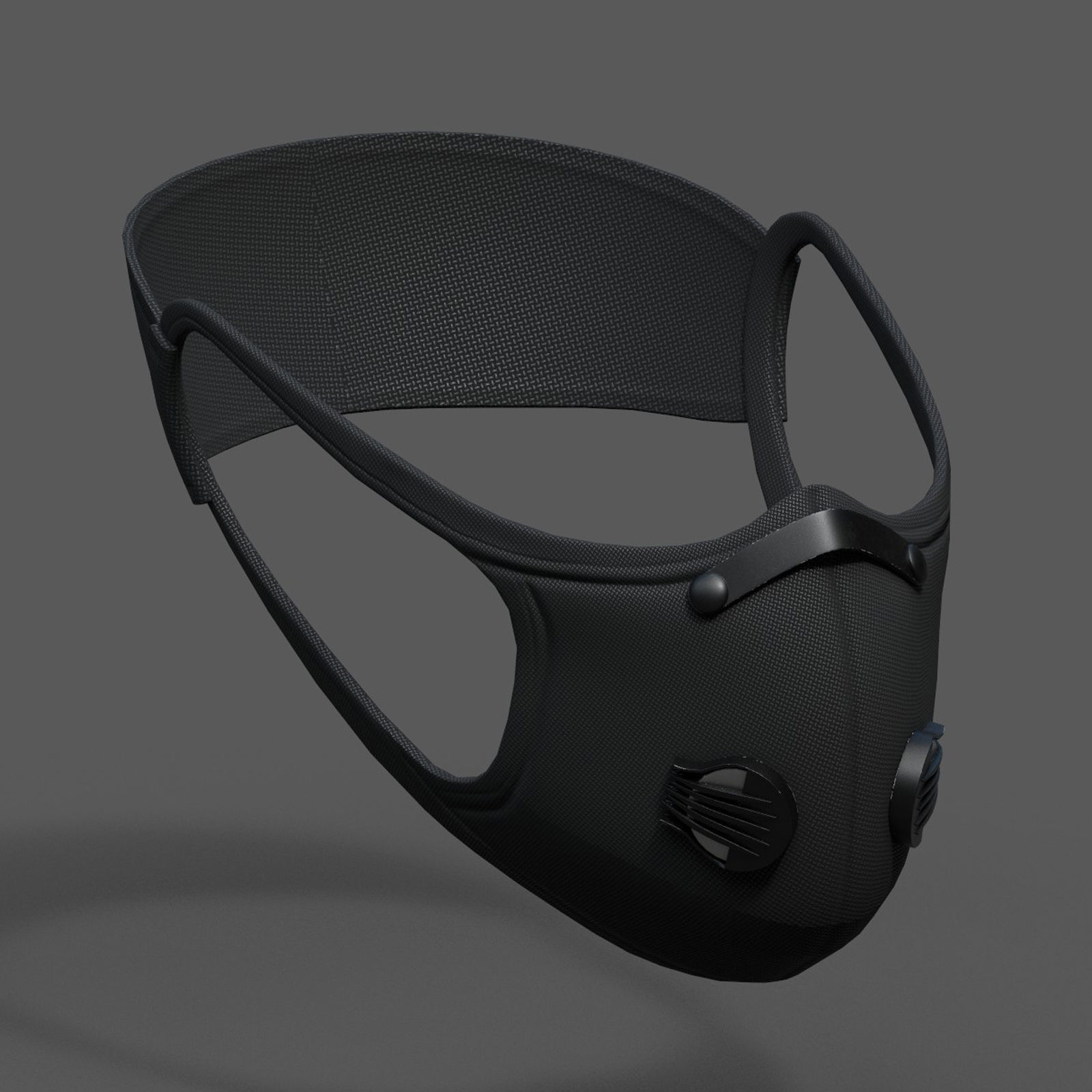 3D model Gas mask fabric futuristic protection isolated VR / AR / low ...