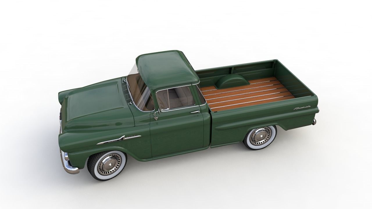 CHEVY 3100 APACHE PICKUP FLEETSIDE 1958 3D model | CGTrader