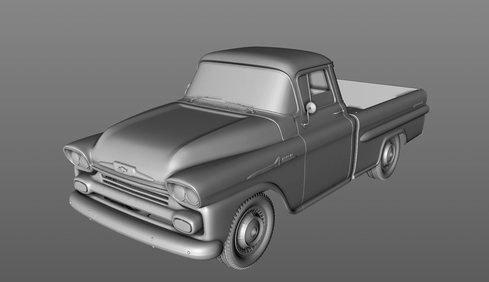 CHEVY 3100 APACHE PICKUP FLEETSIDE 1958 3D model | CGTrader