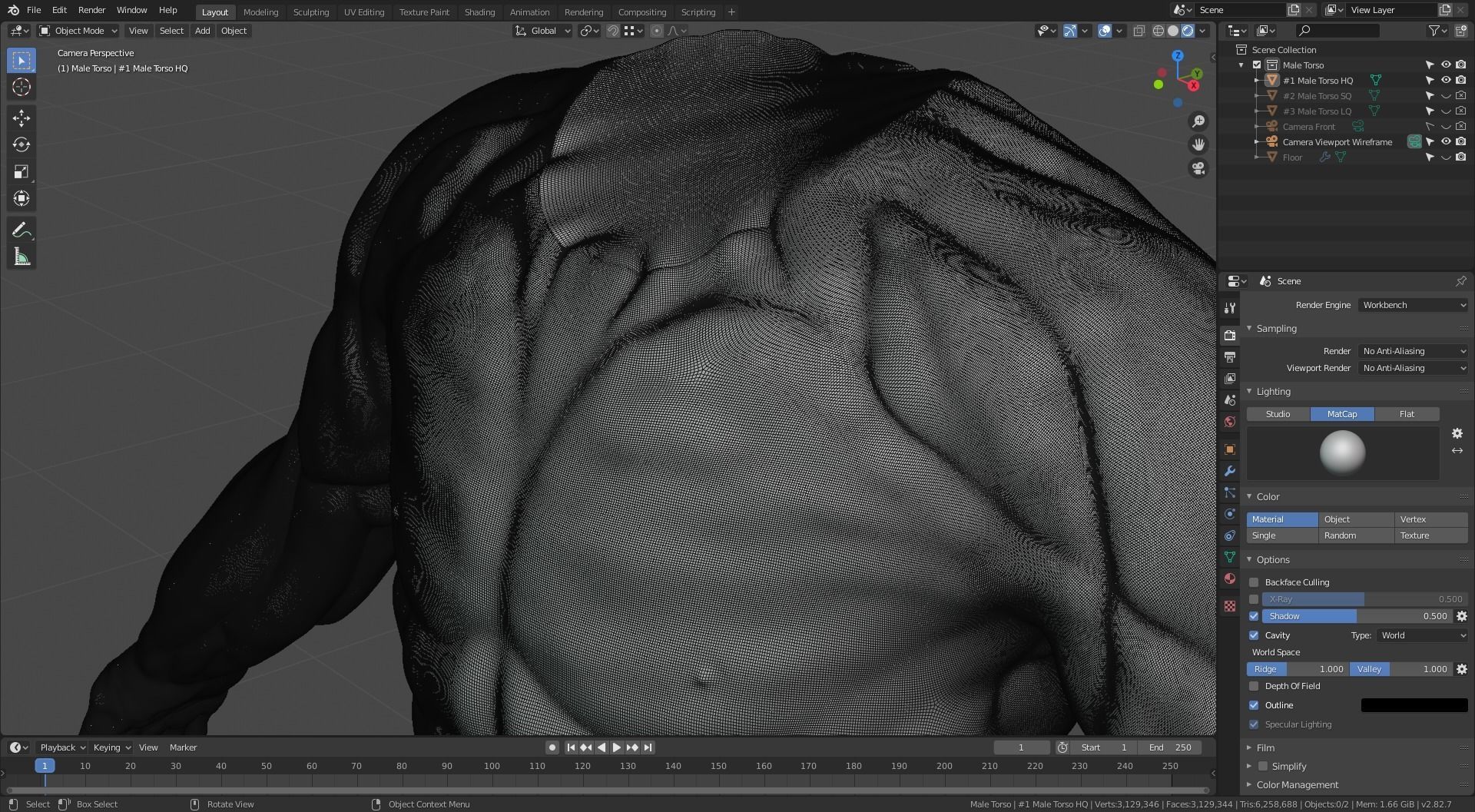 Man Torso - High Mid Low Poly Package free 3D model | CGTrader