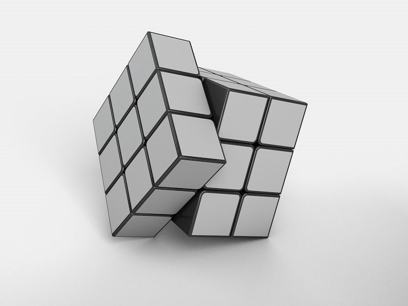 Simple geometric cube 3D model | CGTrader