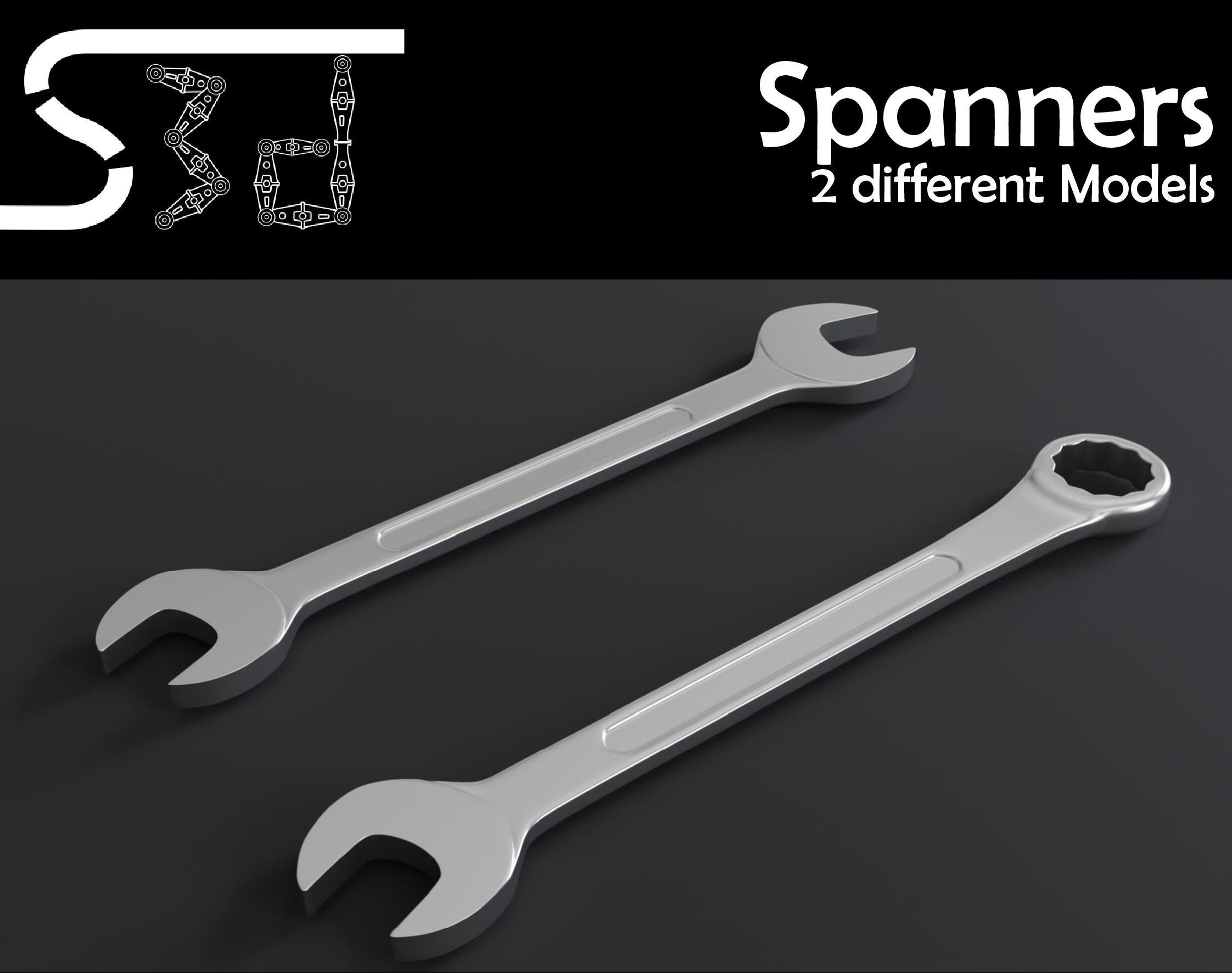 Spanner Wrench Models free VR / AR / low-poly 3D model | CGTrader