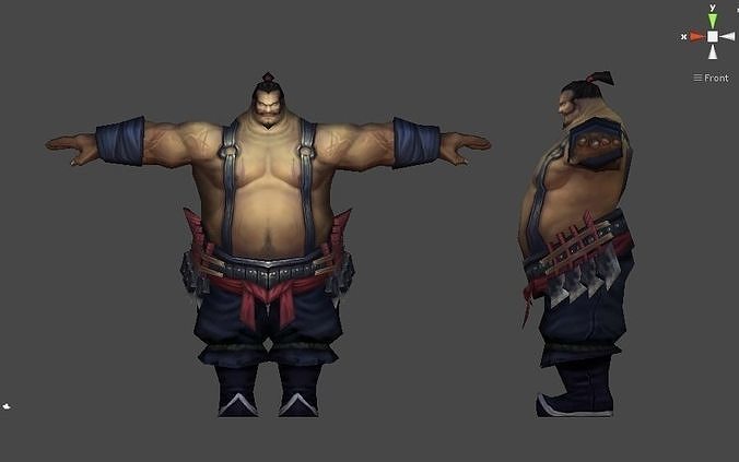 3D model Sumo Wrestler low-poly rigged 3d model VR / AR / low-poly ...