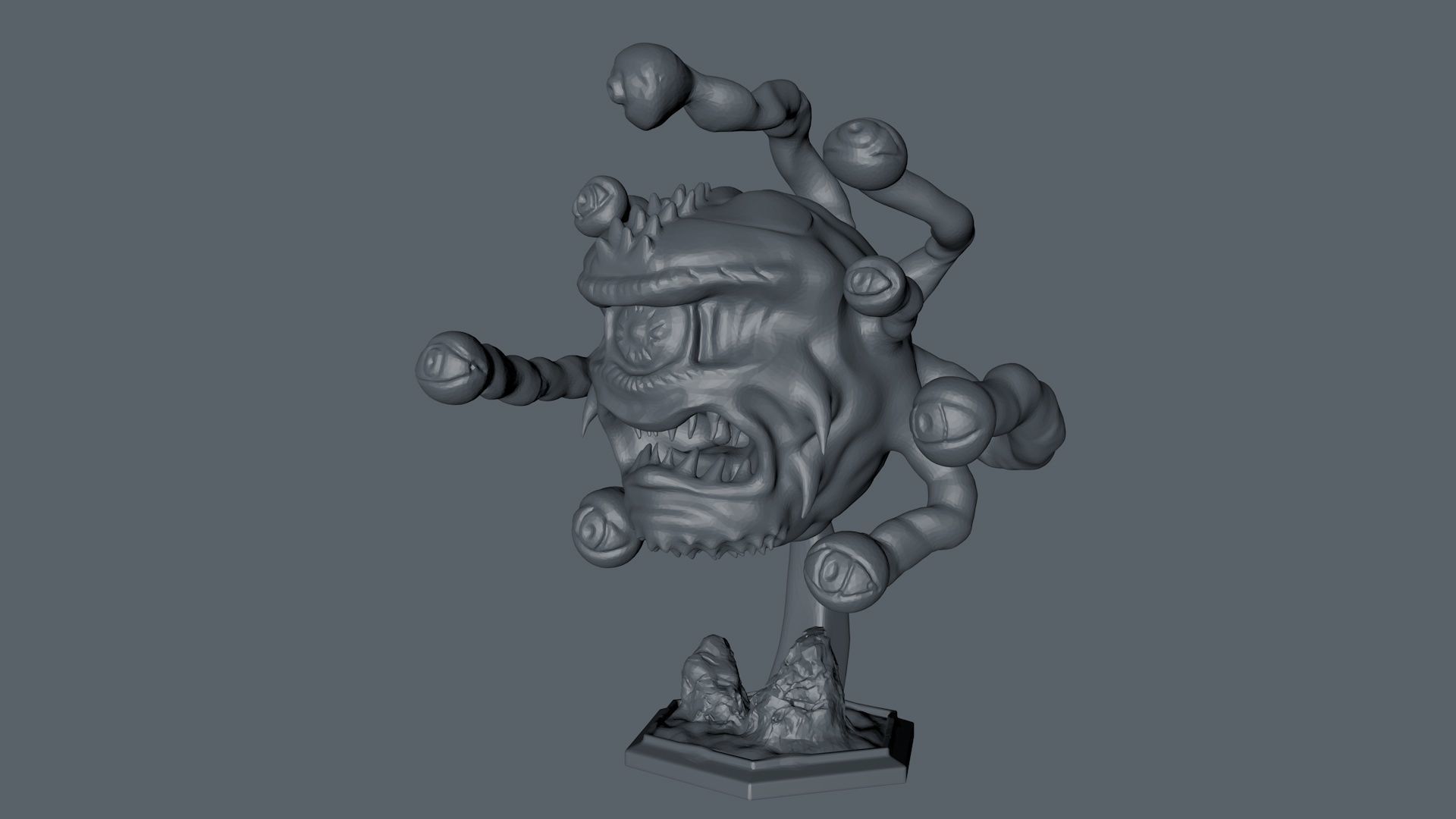 Dungeons and Dragons Beholder and stylized dice d20 3D model 3D ...