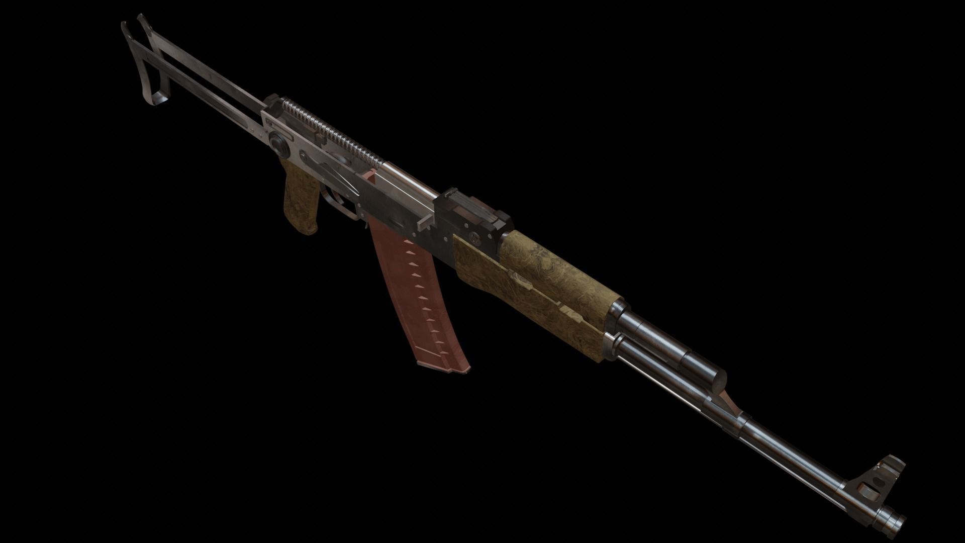 3D model AKS-47 Low Poly 3D model VR / AR / low-poly | CGTrader